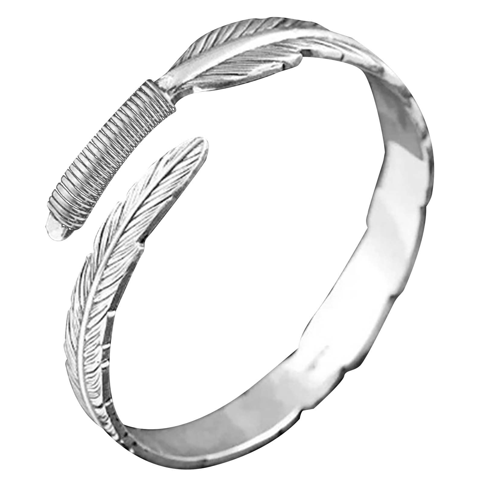 GARENAS Long Distance Touch Bracelets Vintage Feather Bracelet with ...