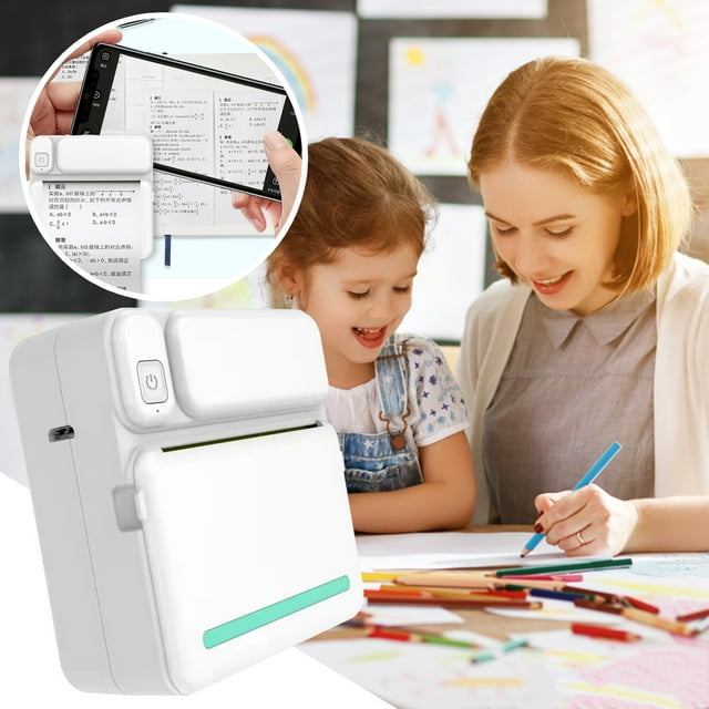 GARENAS Mini Portable Printer Bluetooth Thermal Printer for Mobile ...