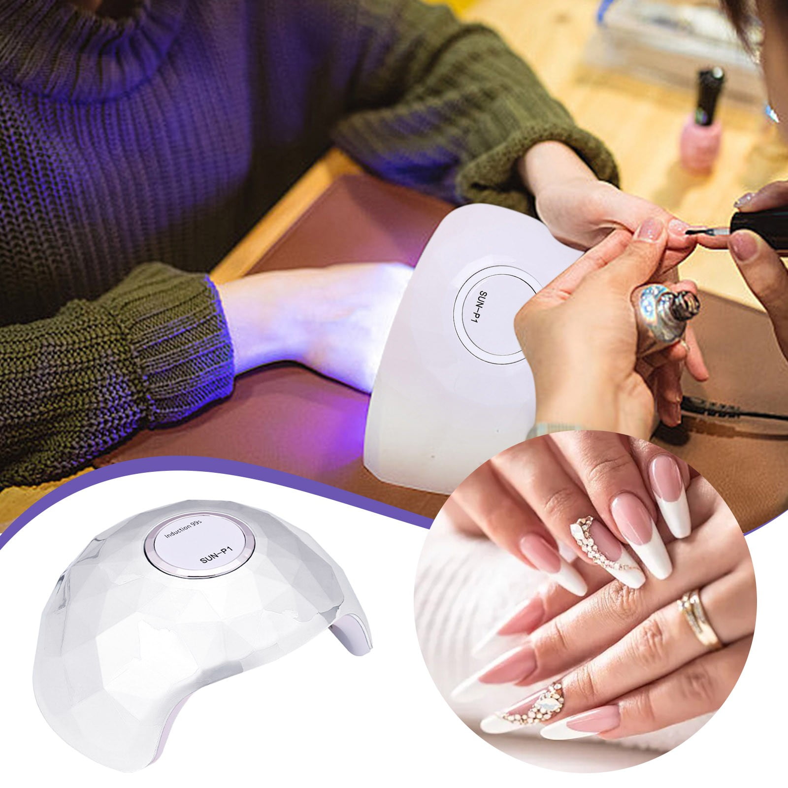 GARENAS Nail Light Sun P1 54W Gel Nail Lamp Nail Dryer Led Light for ...