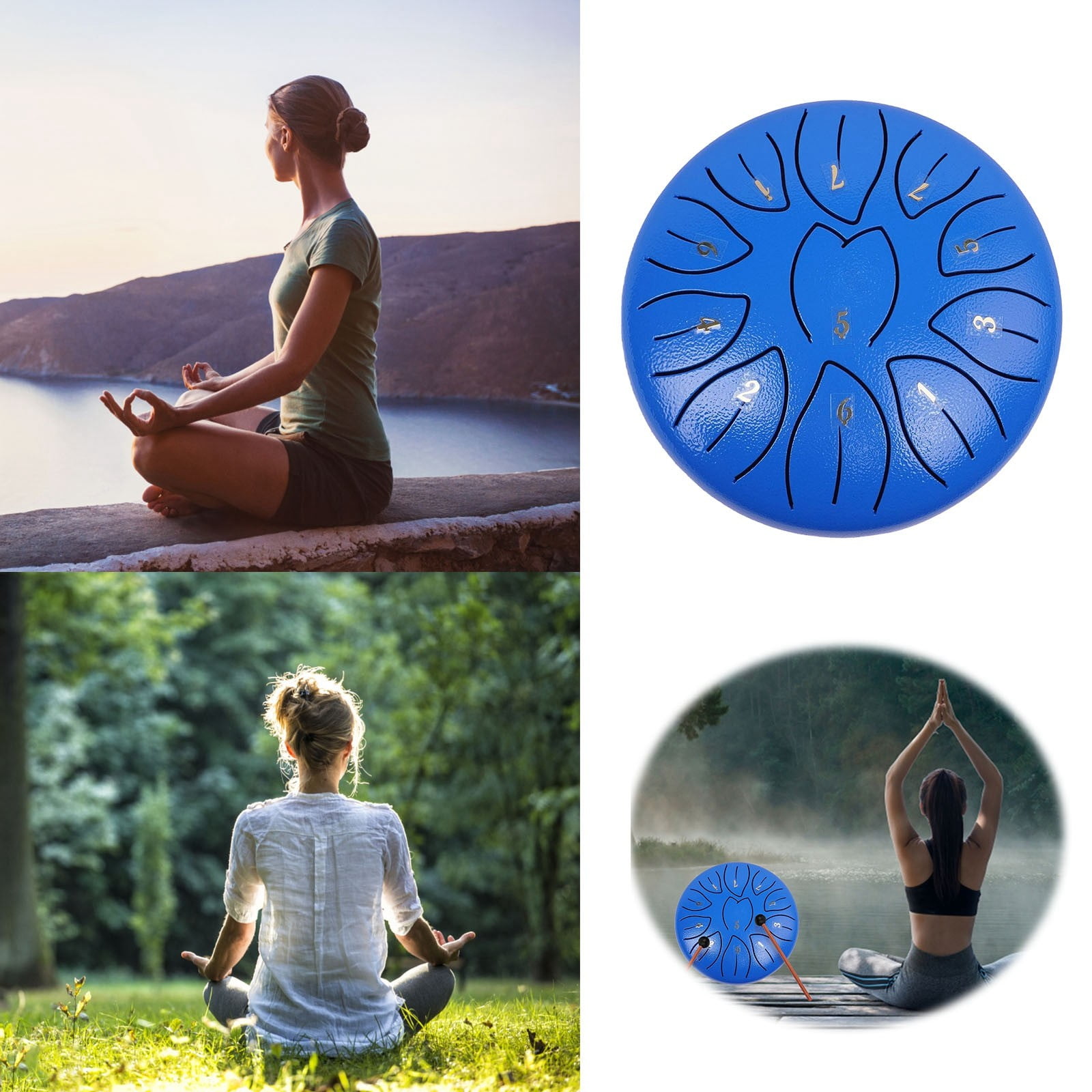 GARENAS Outdoor Rain Drum | 6 inch Steel Tongue Drum 11 Tone Outdoor ...