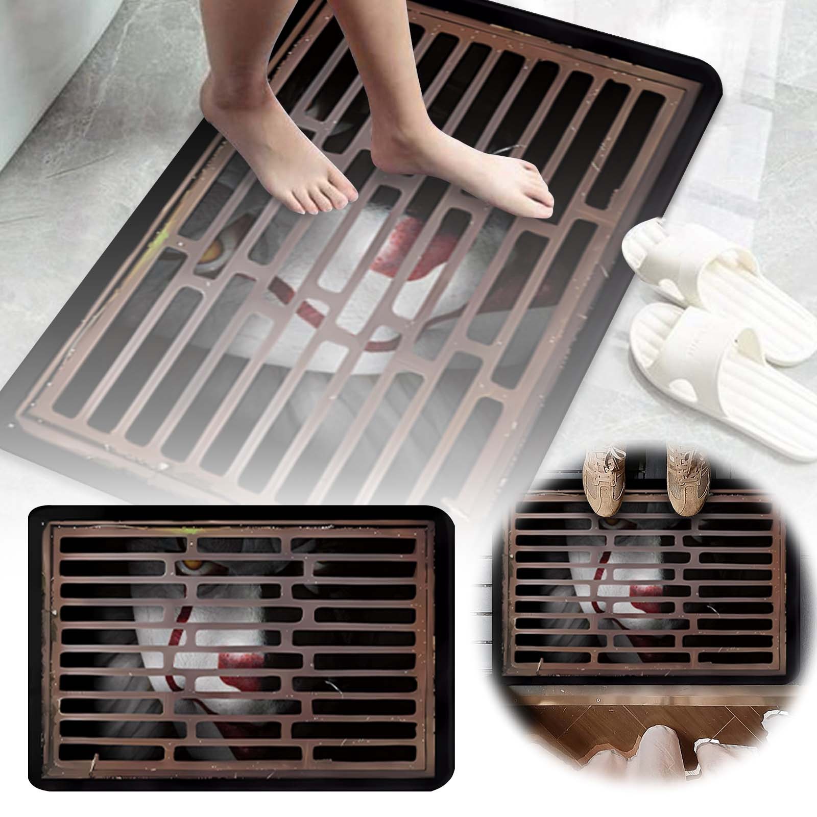 GARENAS Scary Clown Welcome Mat Entryway Floor Mat for Home - Walmart.com
