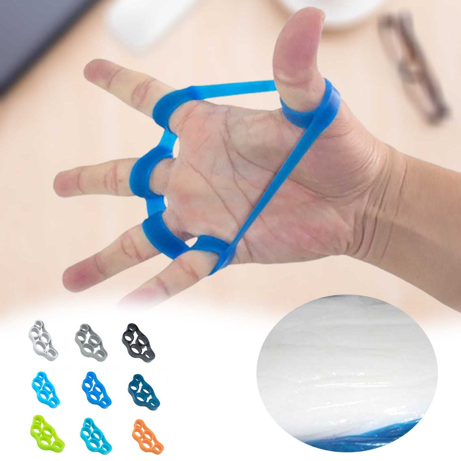 GARENAS Silicone Finger Trainer & Hand Strengthener Five Finger Pull ...