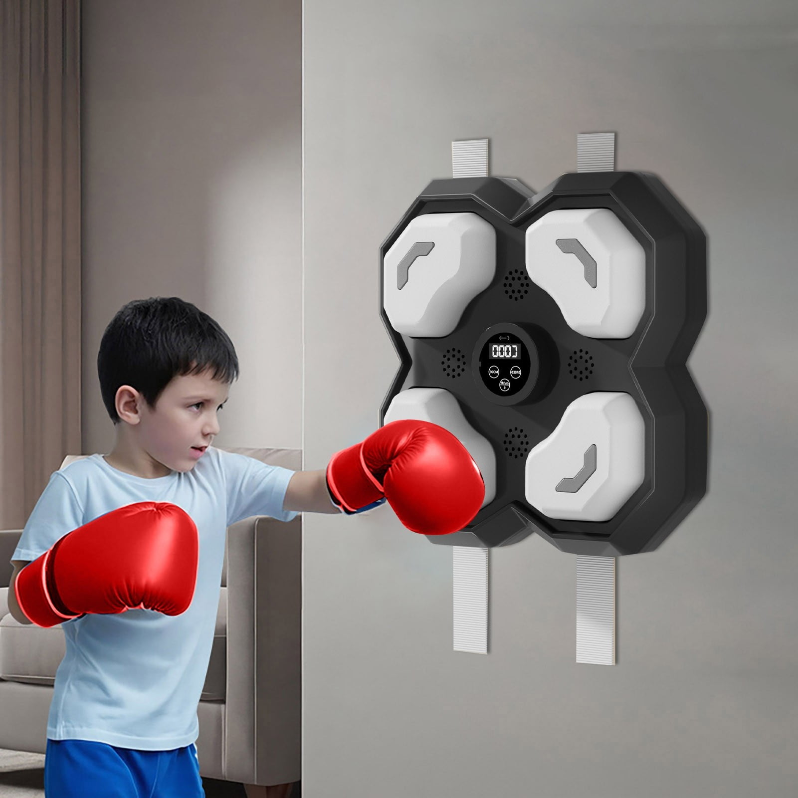 GARENAS Smart Interactive Music Punching Bag Wall for Kids Home ...