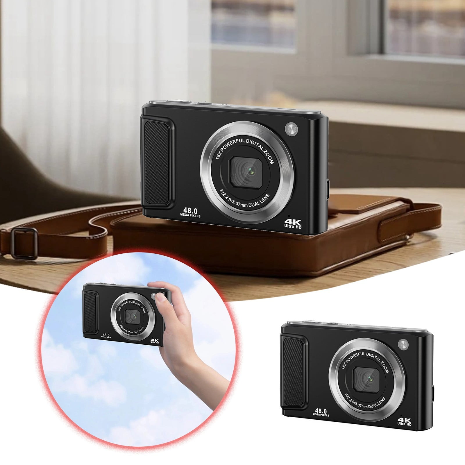 GARENAS Student Entry 4K Digital Camera with front and Rear Cameras for ...