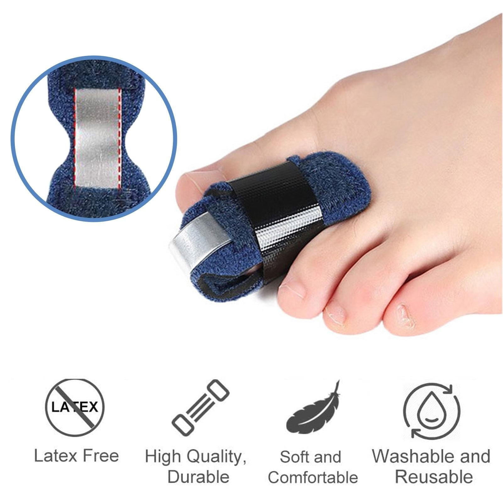 GARENAS Toe Stabilizer Support Splint Toe Braces Toe Wraps for Curly ...