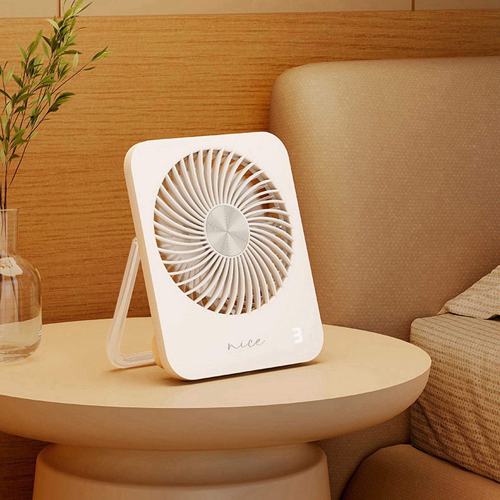 GARENAS USB Desktop Fan Small Personal Fan 3 Speed Wind Portable Quiet ...