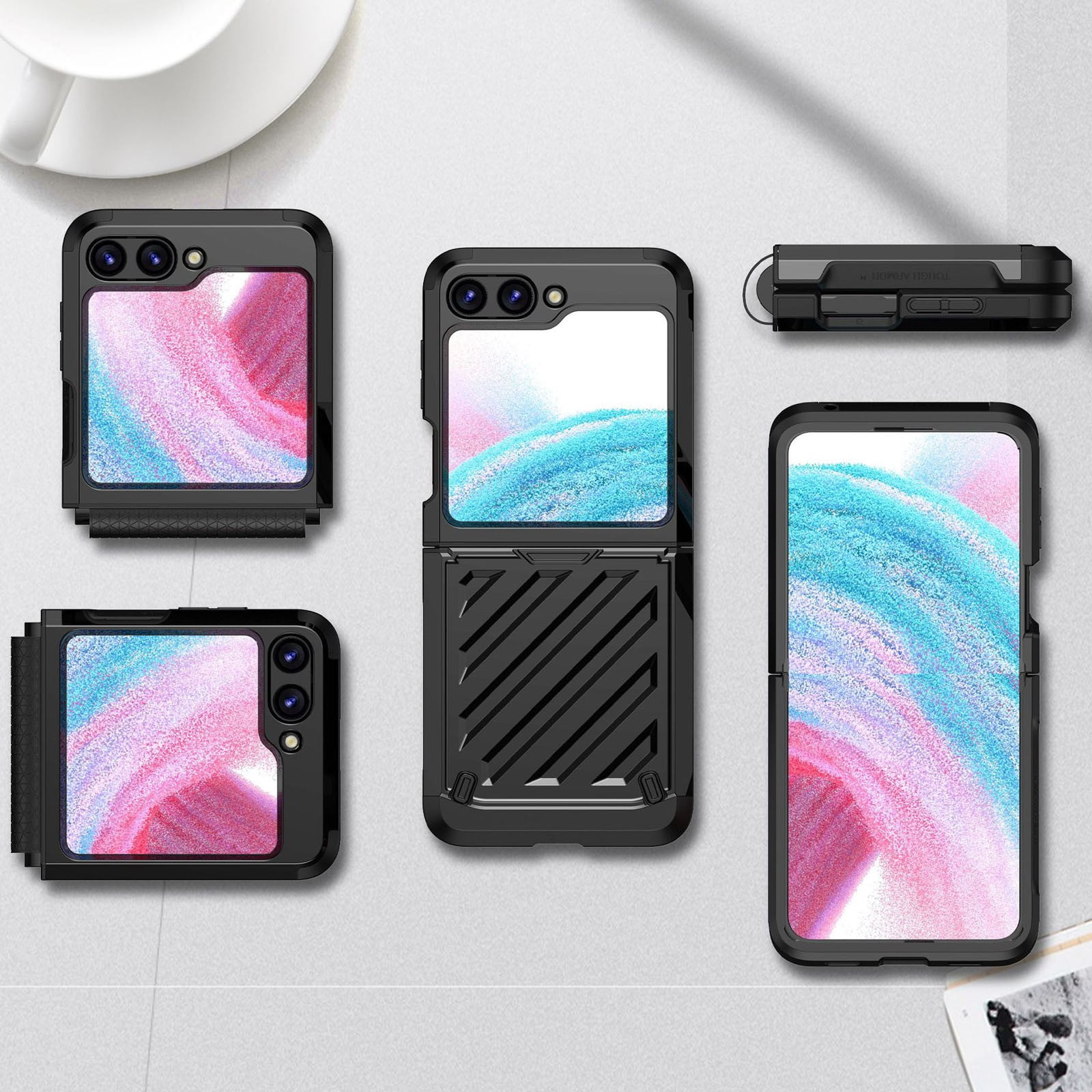 Garenas Ultra Thin Captivating Detachable Spring Case Film Integrated Case For Samsung Z Flip5