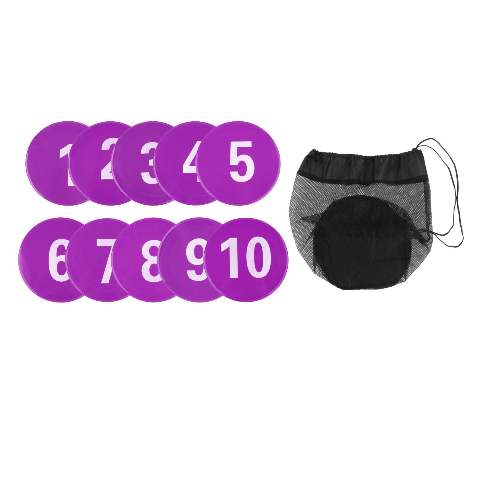 GARENDE 10x Numbered Floor Spoting Markers for Court Floor Indoor ...