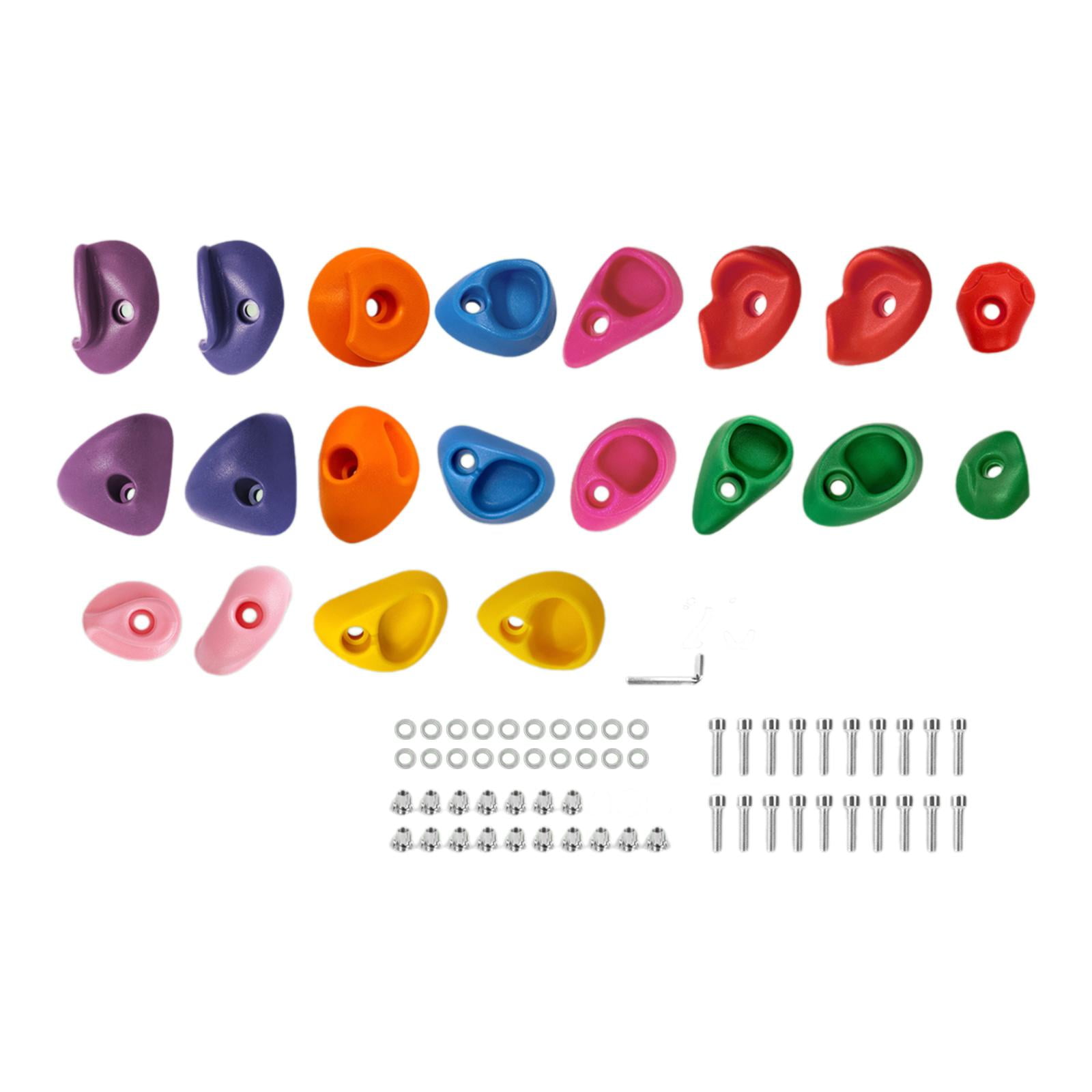 GARENDE 20 Pieces Rock Climbing Holds for Kids Climbing Stones Coloured ...