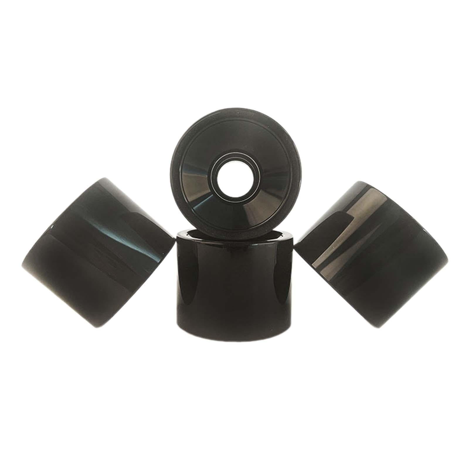 GARENDE 4x Skateboard Wheels Lightweight Black PU Longboard Wheels ...