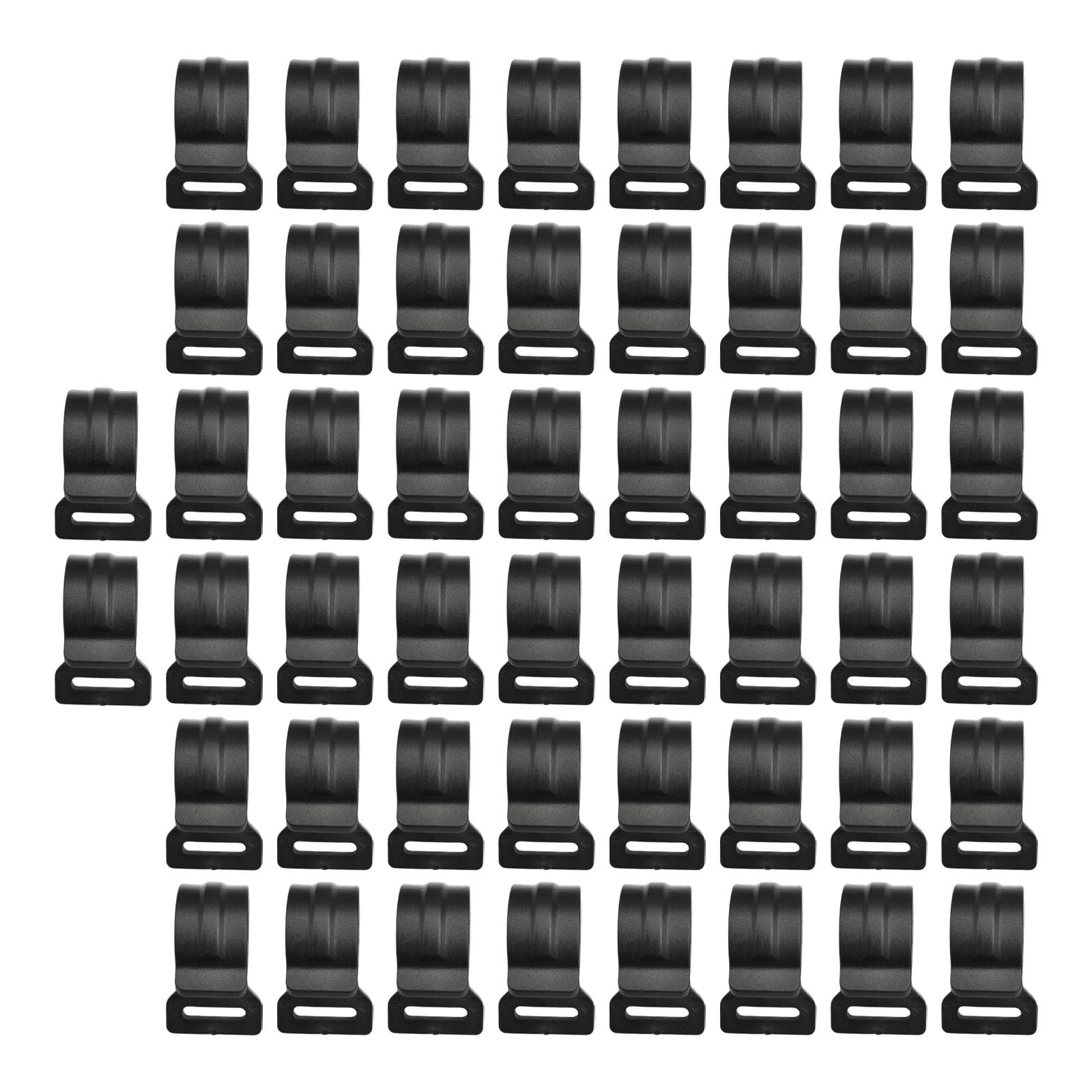 GARENDE 50 Pieces Tent Pole Clips Sturdy Cord Hanging Hook for Securing Kayaks Canoe 20mm ...