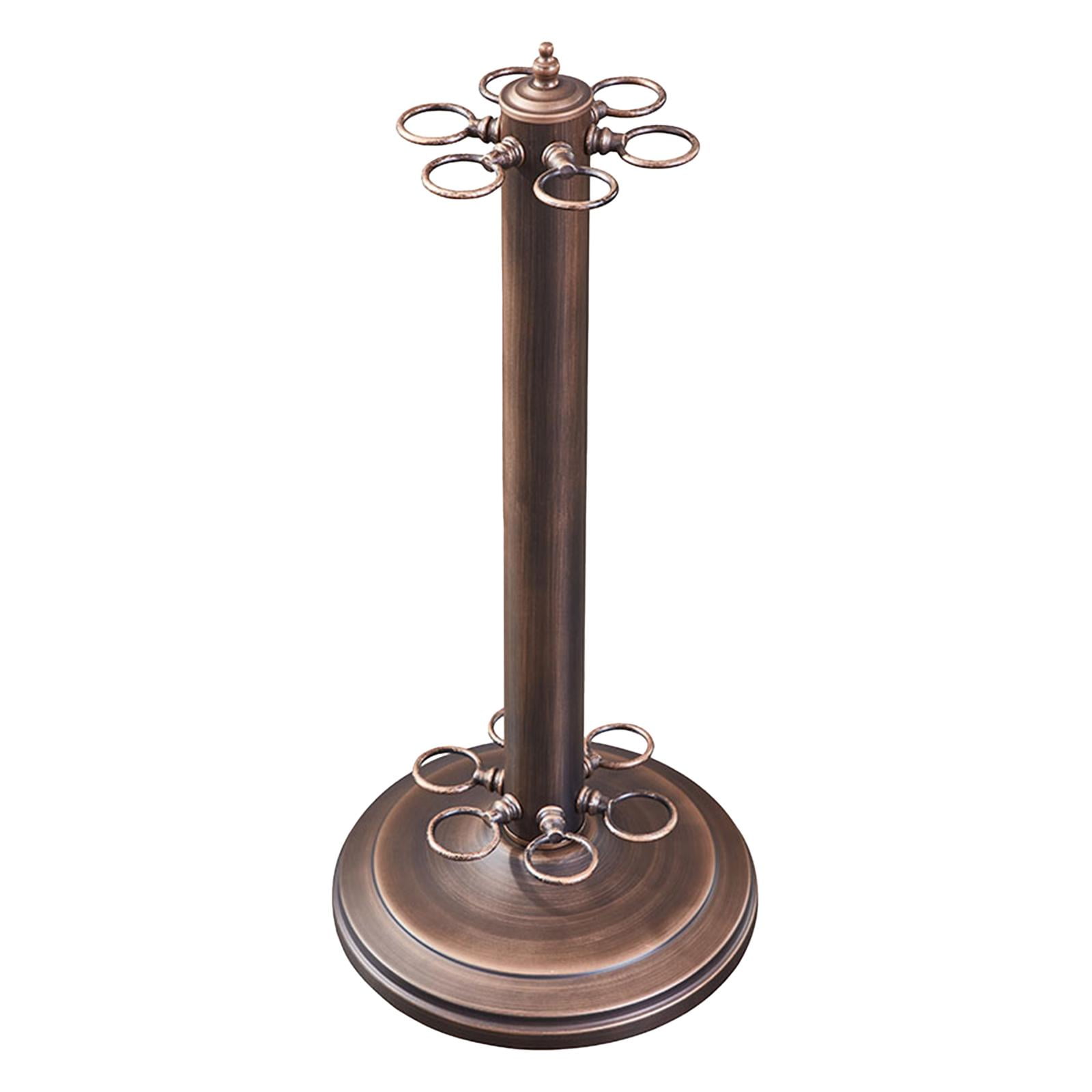 GARENDE 6 Hole Pool Cue Rack Floor Standing Retro Design Billiards Pool ...