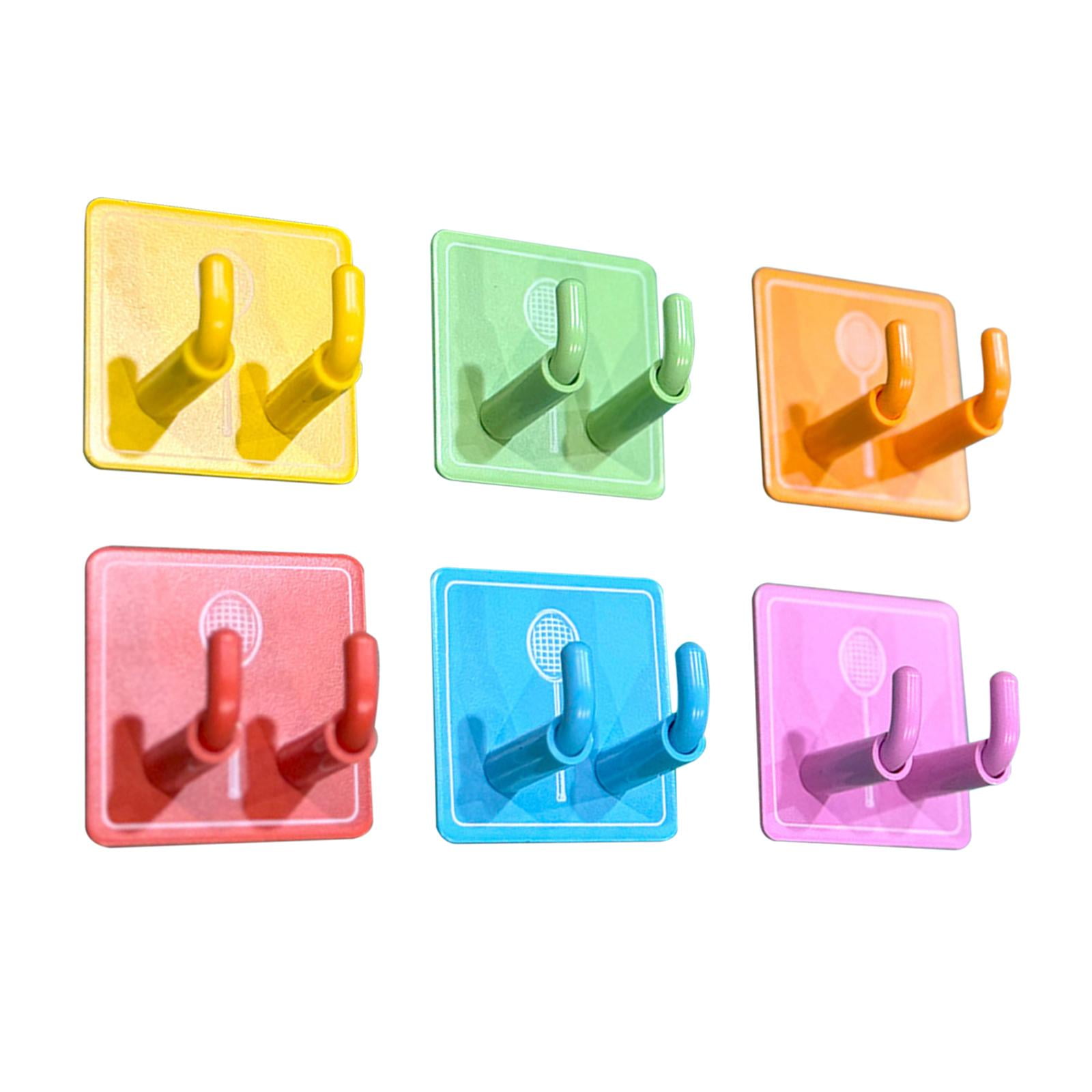 GARENDE 6 Pieces Badminton Racket Hook Metal Wall Mounted Racket Rack ...