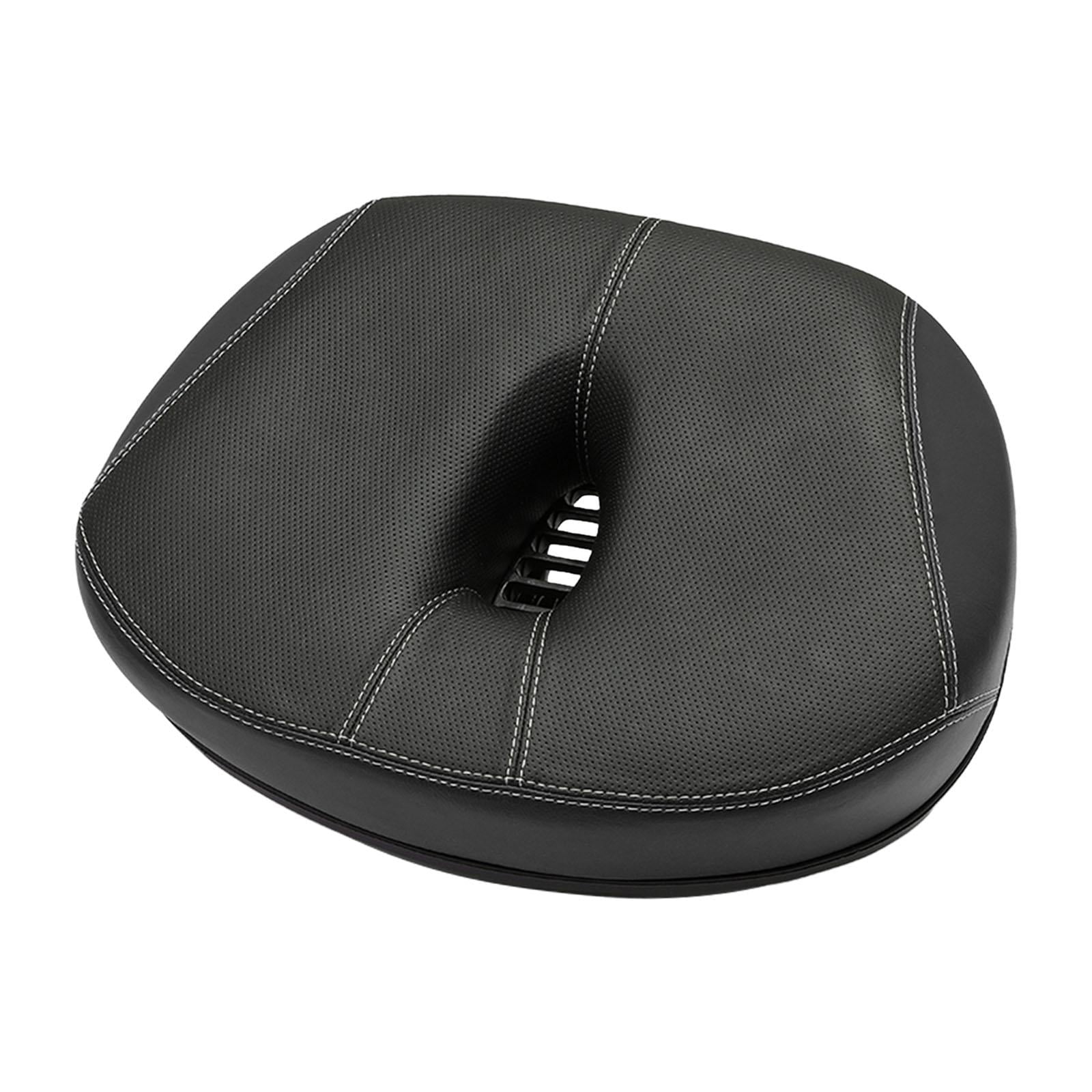 GARENDE Bicycle Saddle No Nose Wide Soft Bike Saddle Bike Seat for Men Women Comfortable Black ...