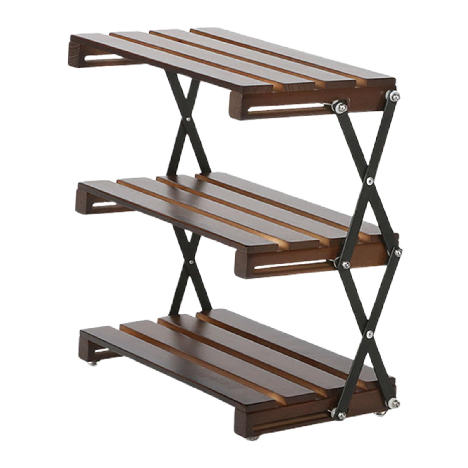 GARENDE Camping Folding Storage Rack 3 Layers Display for Backpacking ...