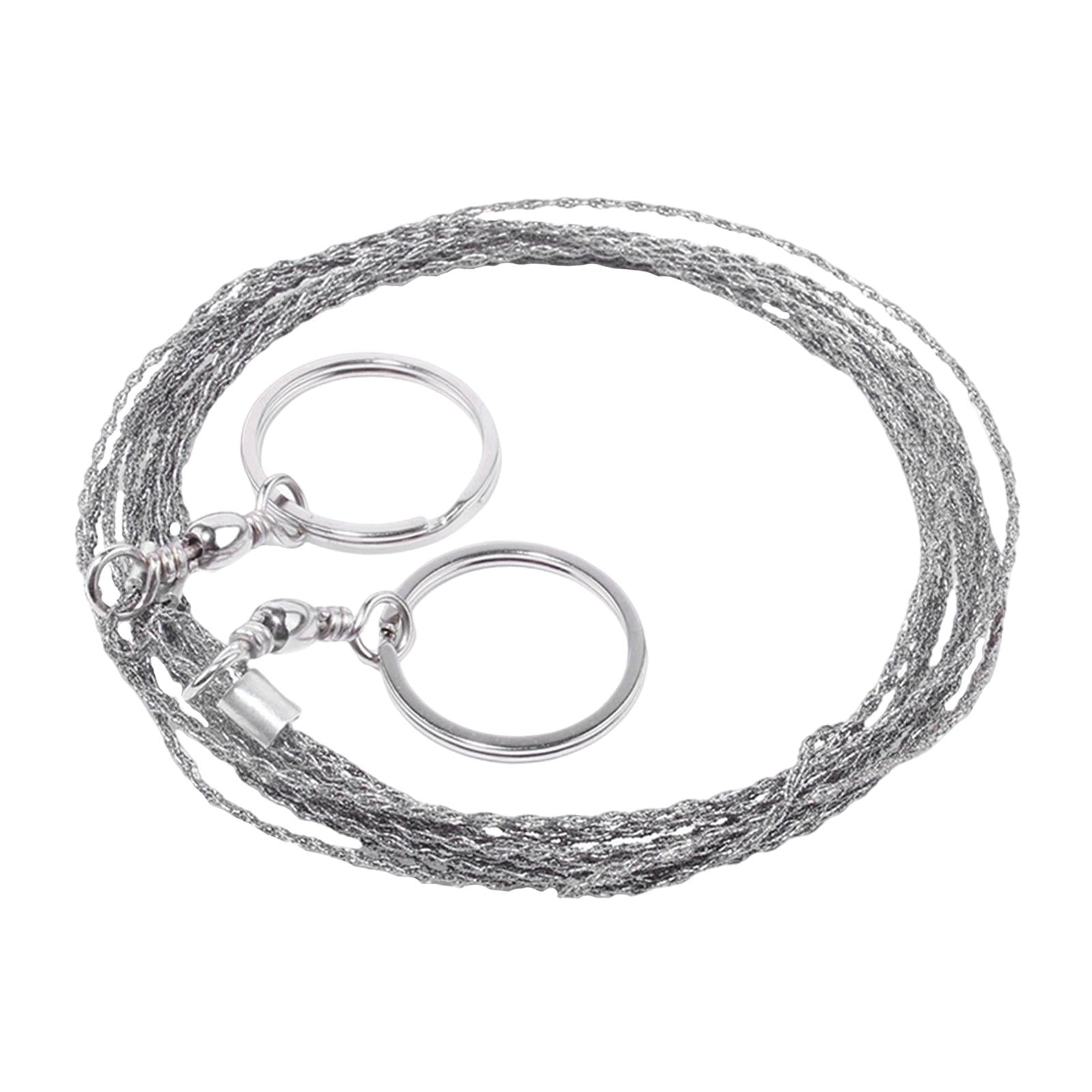 GARENDE Stainless Steel Wire Saw Wood with 2 Handle Rings Grass Camping ...