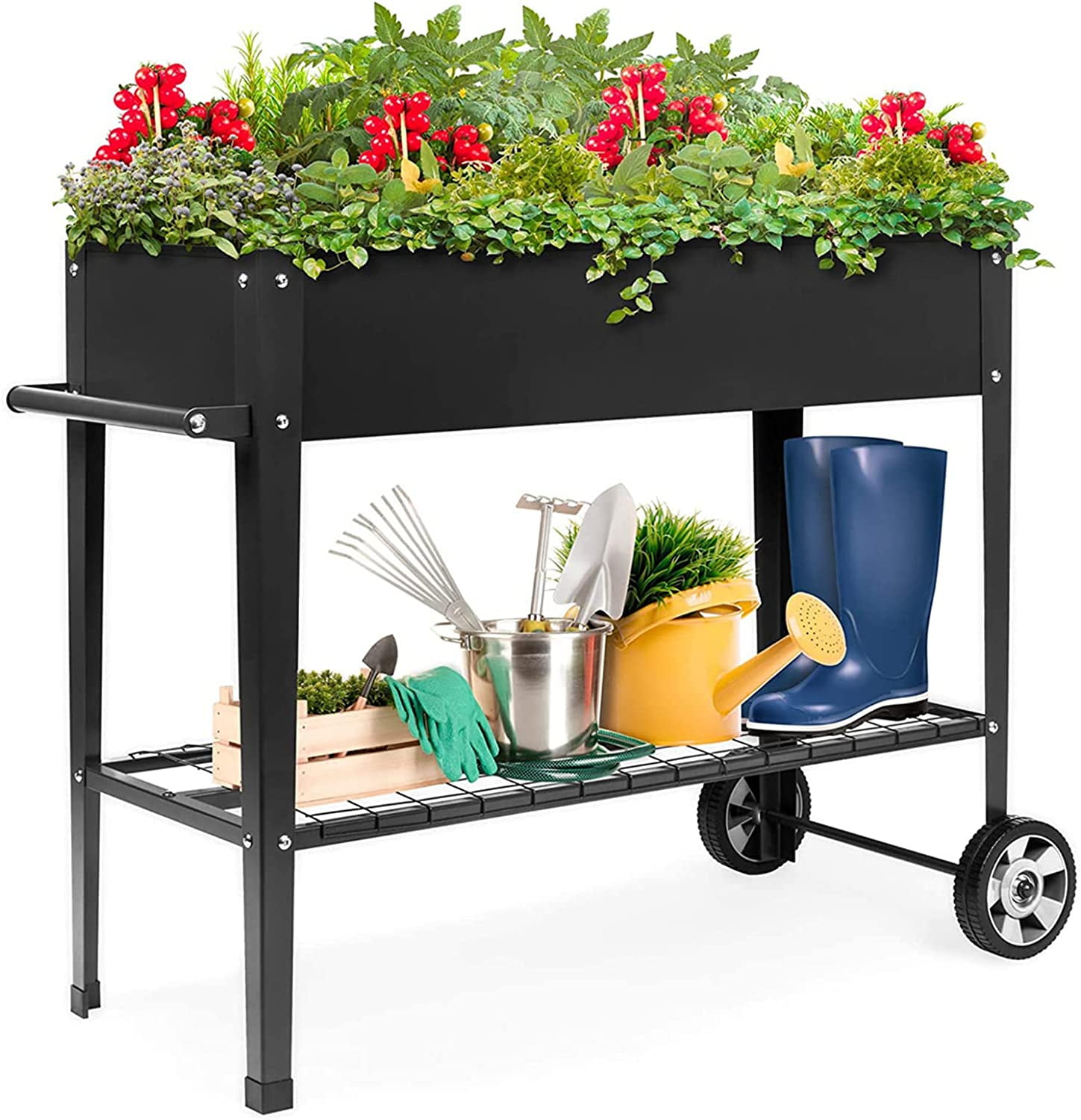 GARFANS Raised Garden Bed, Metal Raised Planter Box Outdoor with Legs ...