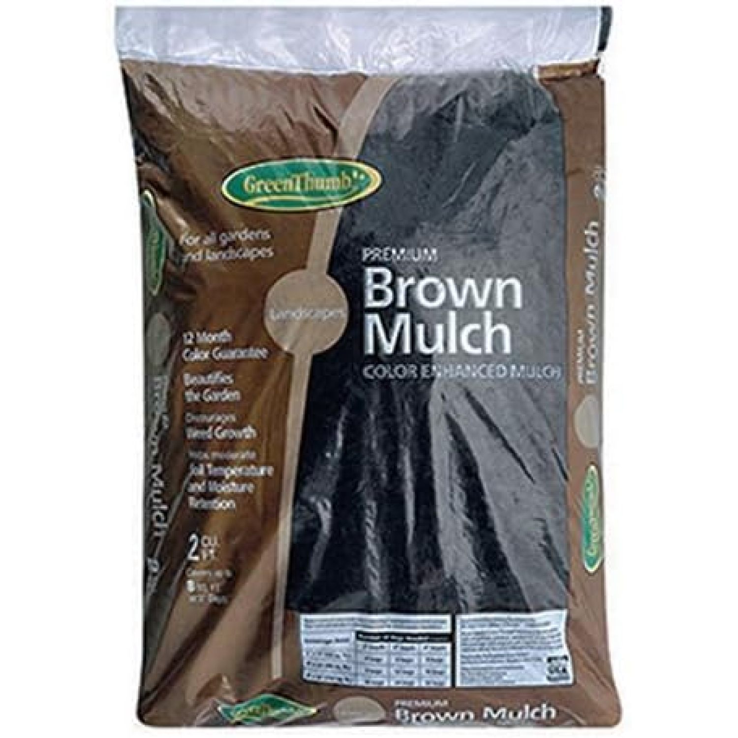 GARICK BG2CFDMBRGT Green Thumb Brown Mulch, 2 cu. ft. - Walmart.com