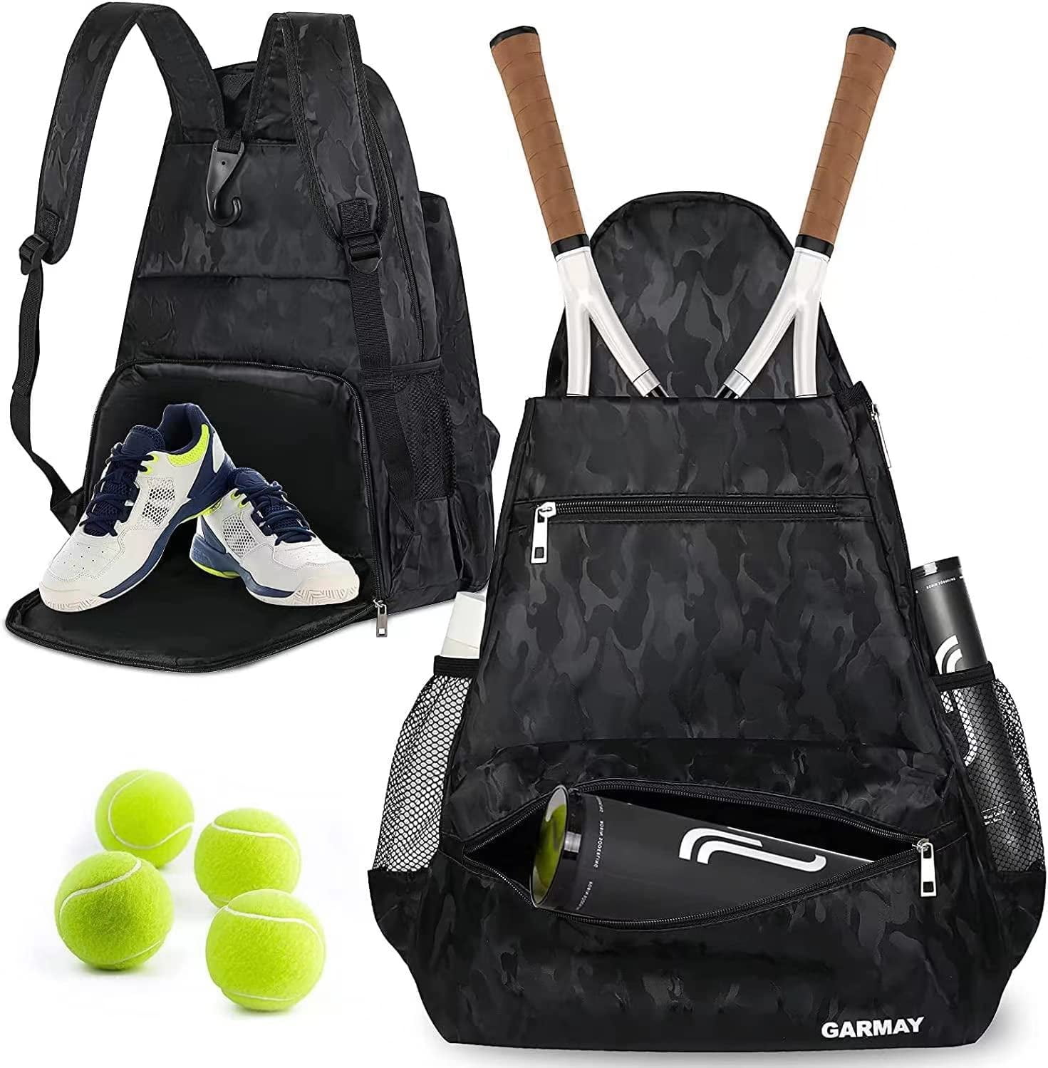 GARMAY Extra Large Tennis Bag Tennis Backpack with Compartment ...