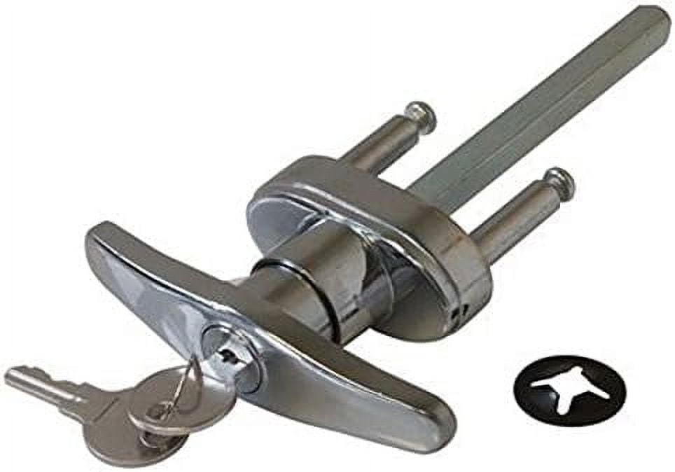 (GARRAG) Universal Replacement Garage Door Lock T Handle w/2 Keys ...