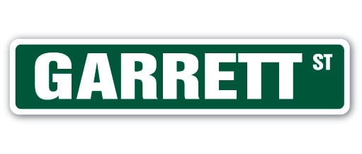 GARRETT Street Sign Childrens Name Room Sign | Indoor/Outdoor | 30 ...