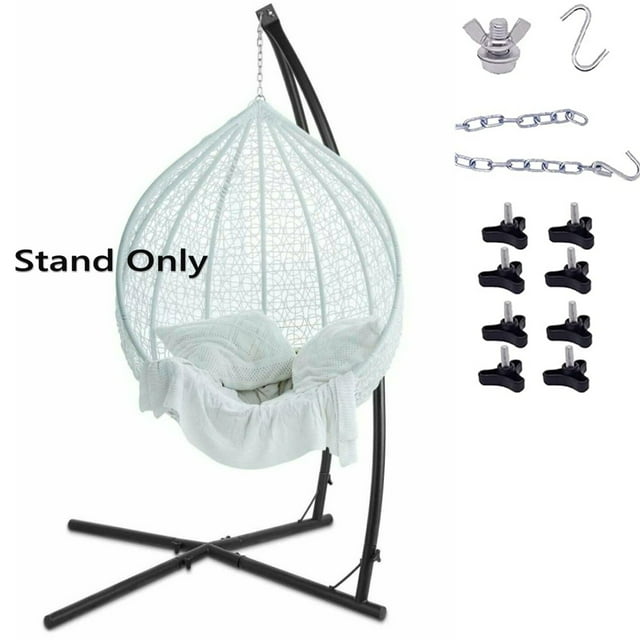 GARTIO Hammock Chair C-Stand, Steel Hammock Stand for Air Porch, Tree ...