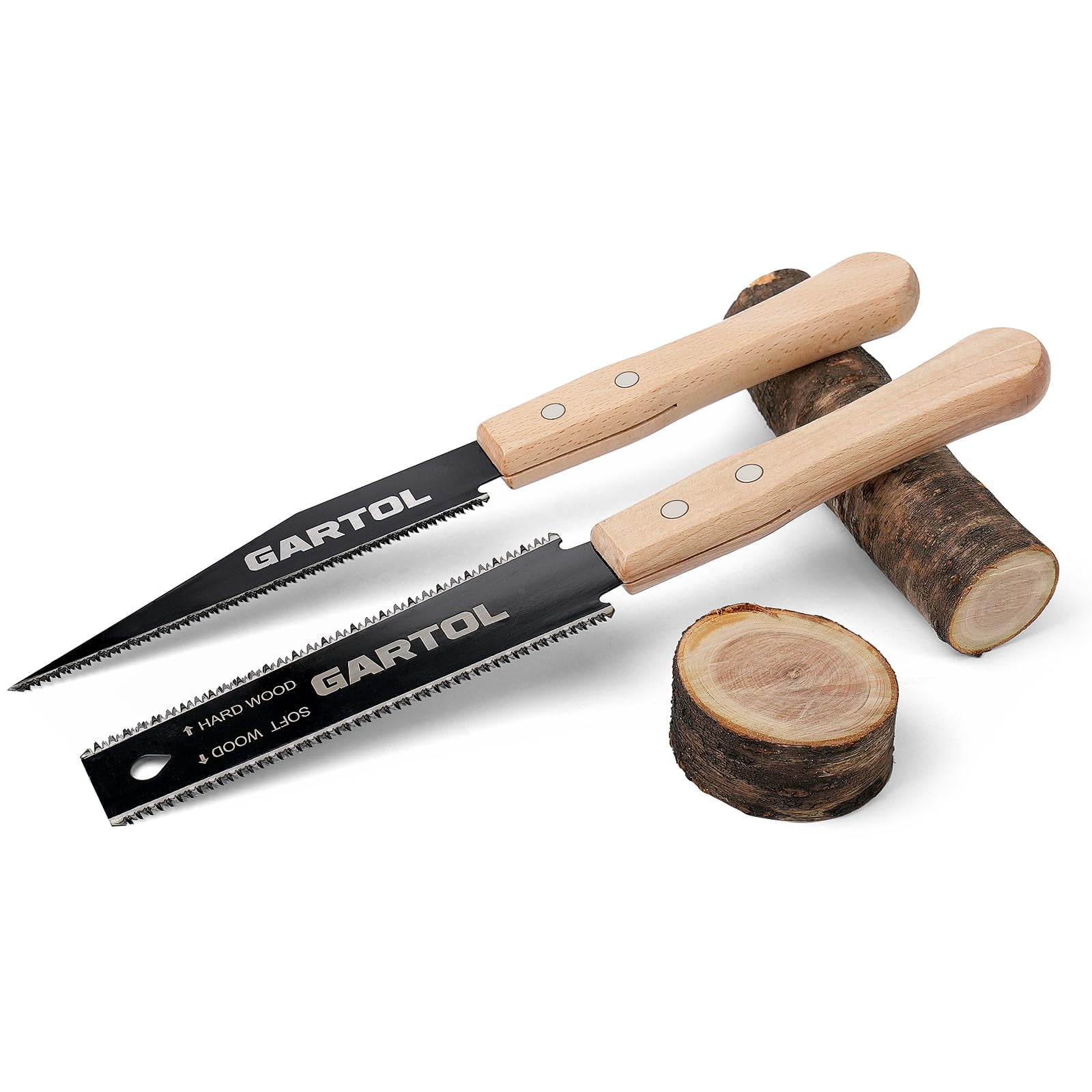 GARTOL 2-Piece Japanese Hand Saw Set, 6-Inch Flush Cut & Double-Edged ...