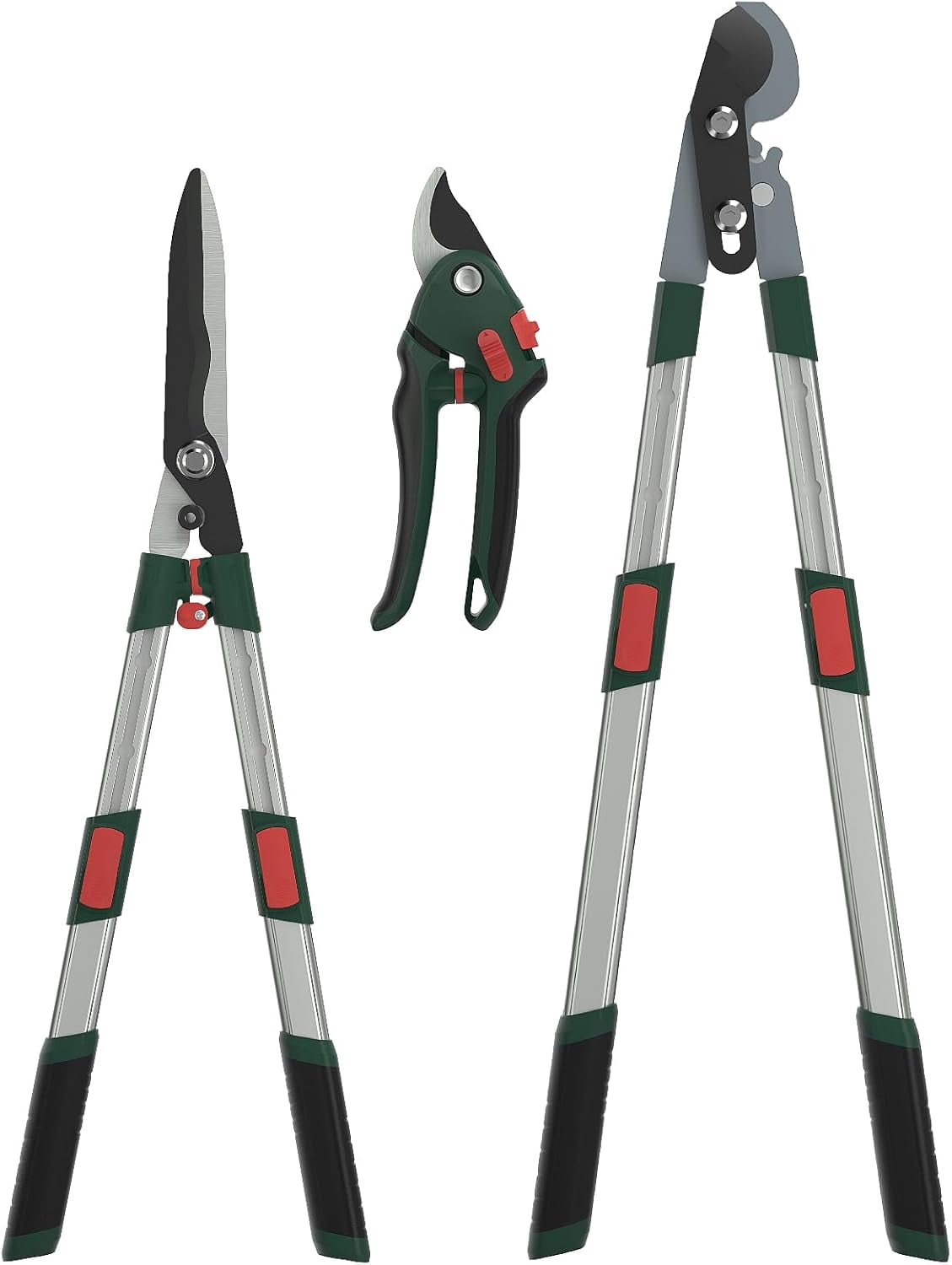 GARTOL 3-Piece Garden Tool Set - Bypass Lopper, Hedge Shears, Pruning ...