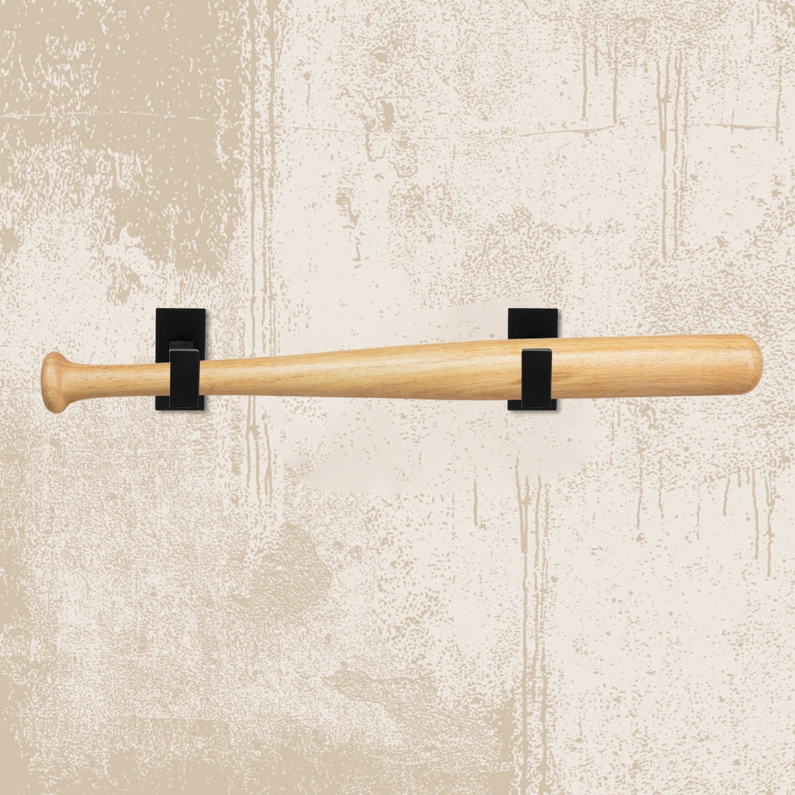 GARVALON 1 Pair Simple Wood Baseball Bat Racks for Wall Decoration and ...