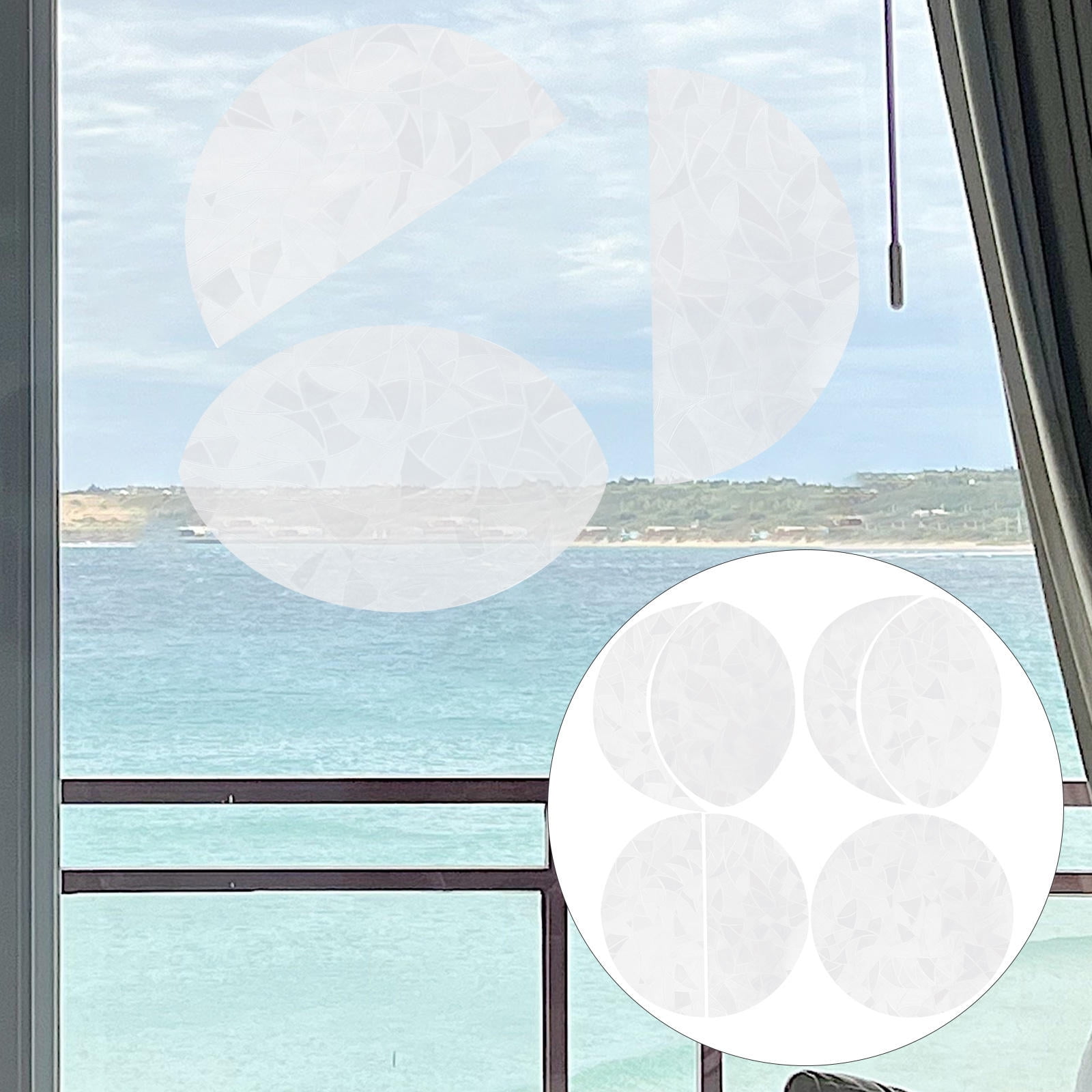 GARVALON 1 Set (7Pcs/Set) Moon Phase Window Decals Crescent Moon Shape ...