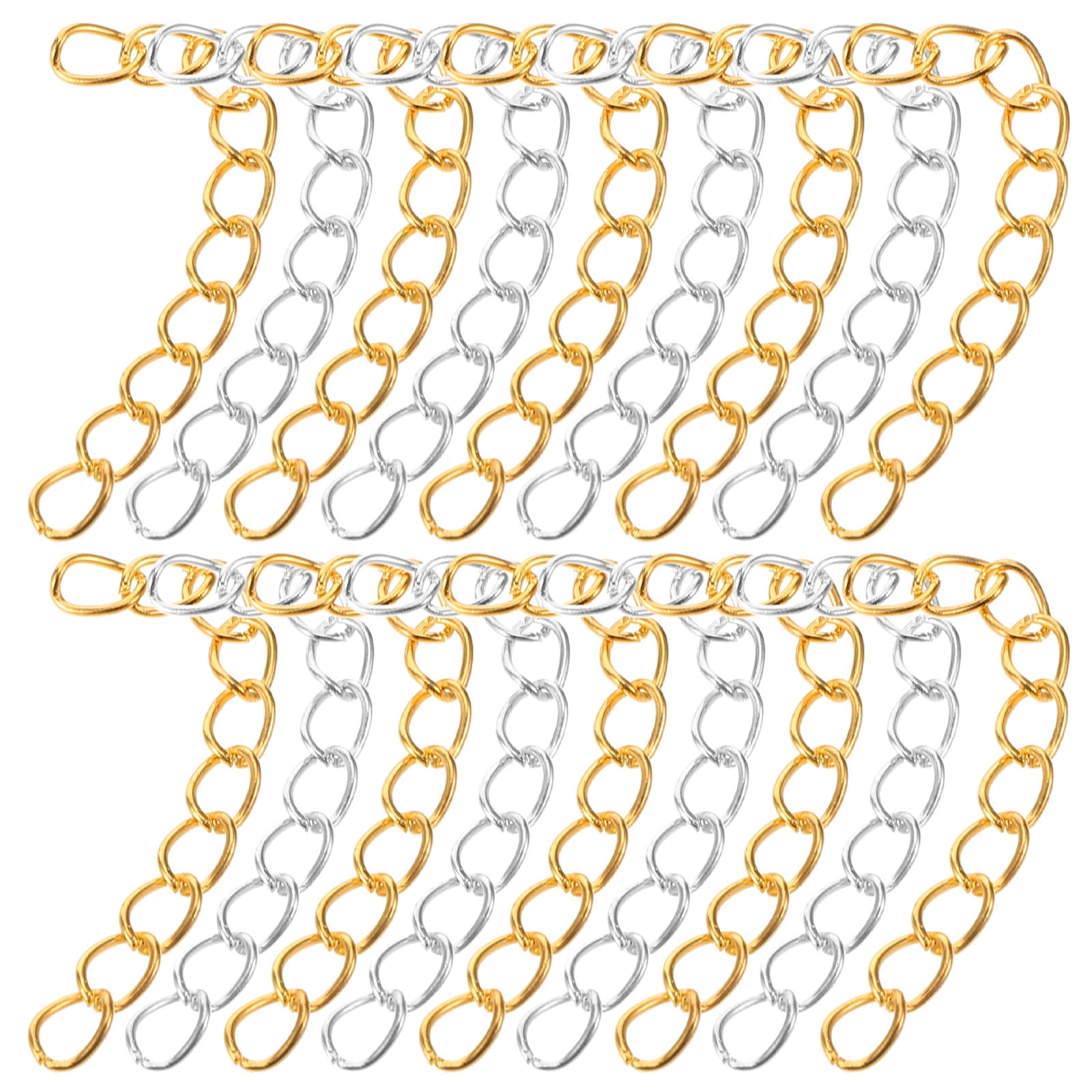 GARVALON 100Pcs Extension Chains for Jewelry Small Chains for Crafts ...