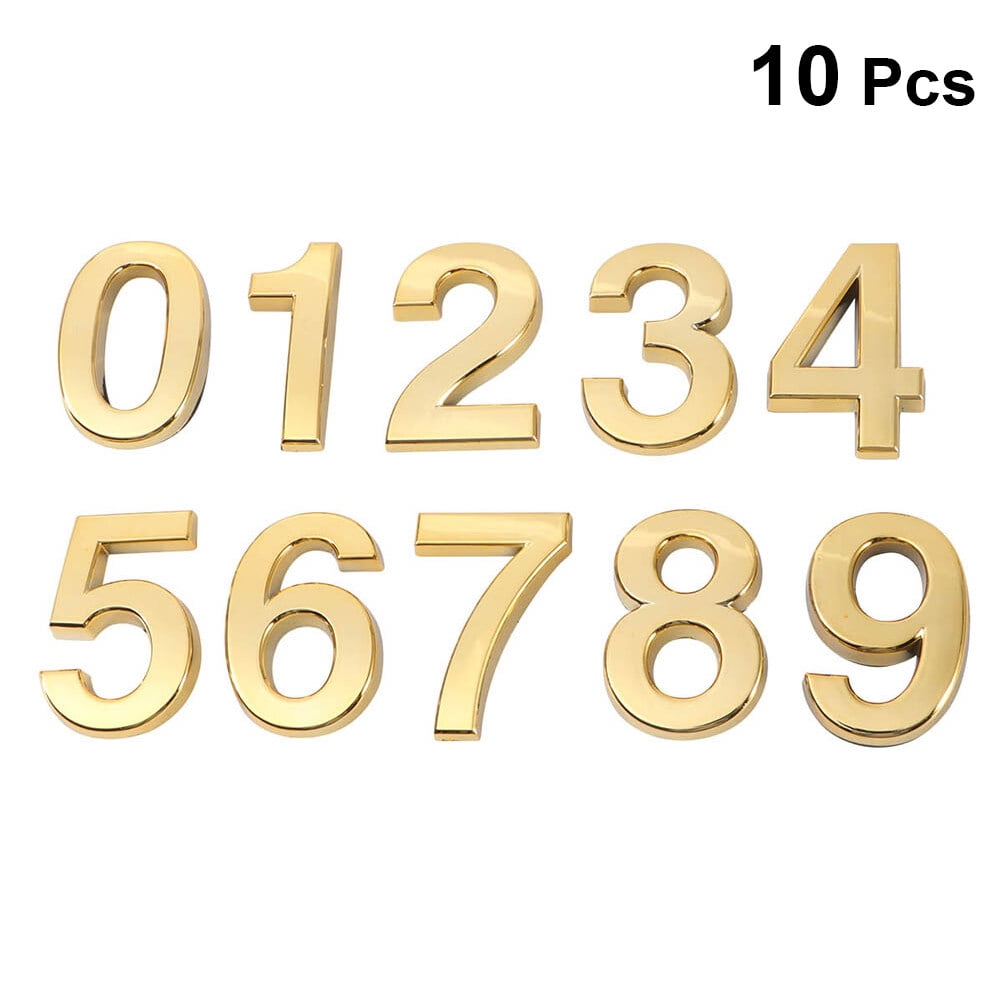 GARVALON 10Pcs 7cm Modern Design House Number Sticker Plate for Hotel ...