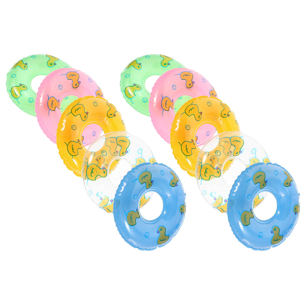 GARVALON 10Pcs Mini Pool Float for Dollhouse Assorted Color Realistic ...