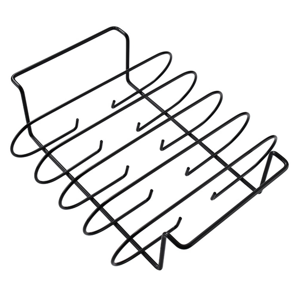 GARVALON 1Pack Black Stainless Steel BBQ Rack for Pork Smoking and Fish ...