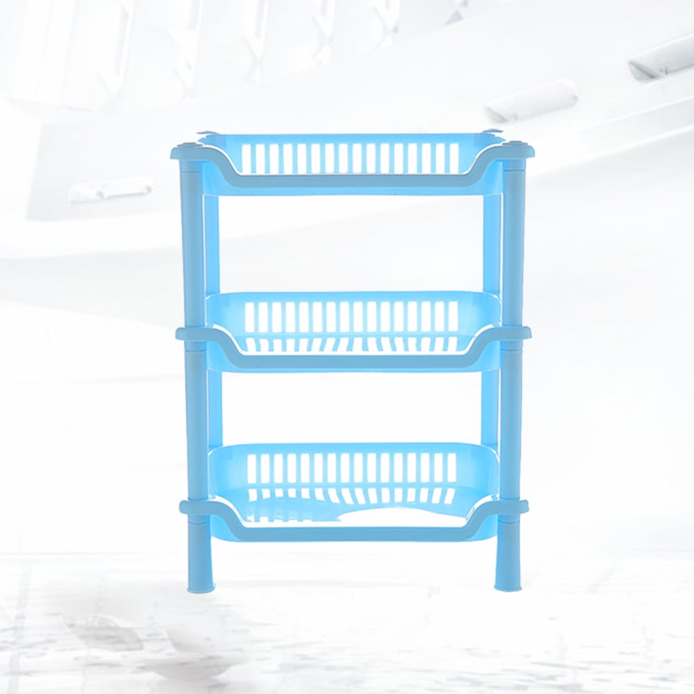 GARVALON 1Pack Blue Plastic Storage Racks Detachable Adjustable Space ...