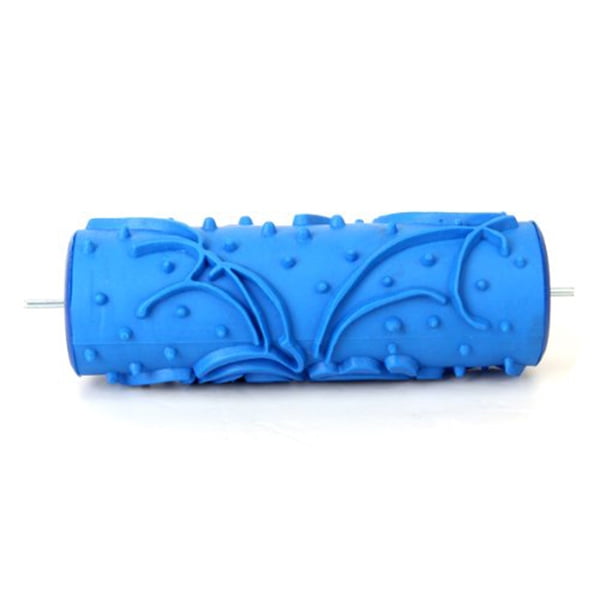 GARVALON 1Pack Texture Paint Roller Blue Plastic for Wall Print and Diy ...