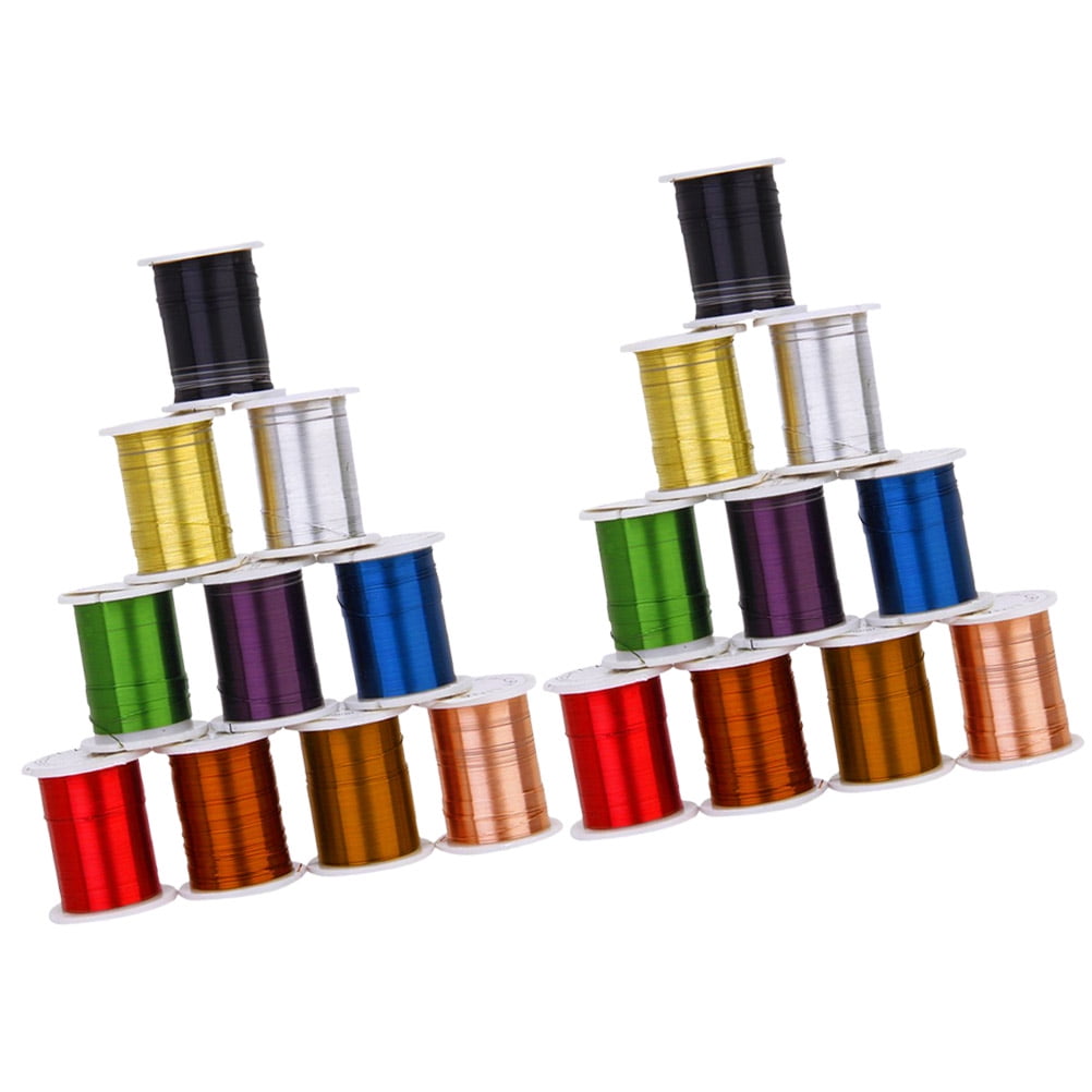 GARVALON 20 Rolls Copper Wire Assorted Color for Beading Diy Lovers ...