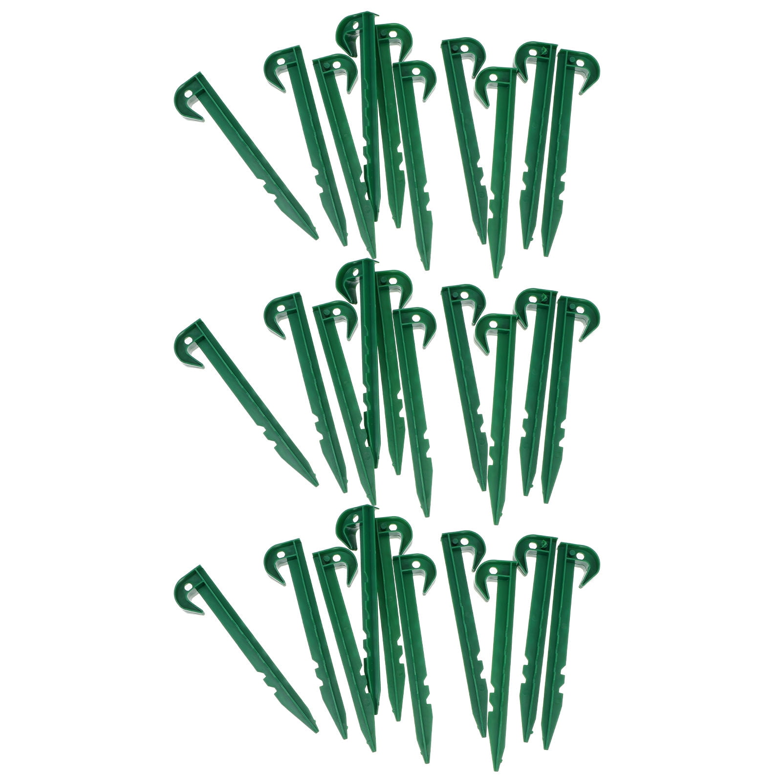 GARVALON 30Pcs Green Plastic Garden Nails for Tent Fixing and Outdoor ...
