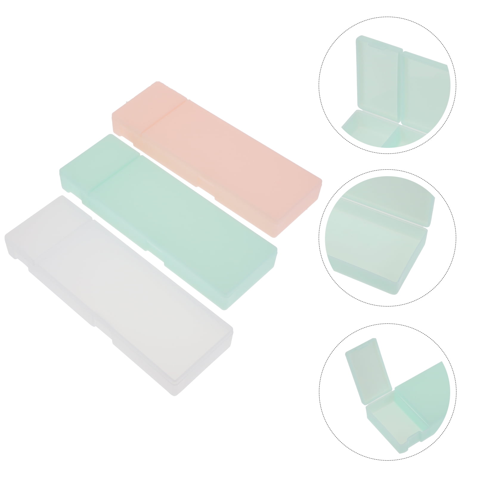 GARVALON 3Pcs Storage Boxes for Markers Pink Green White Pen Display ...
