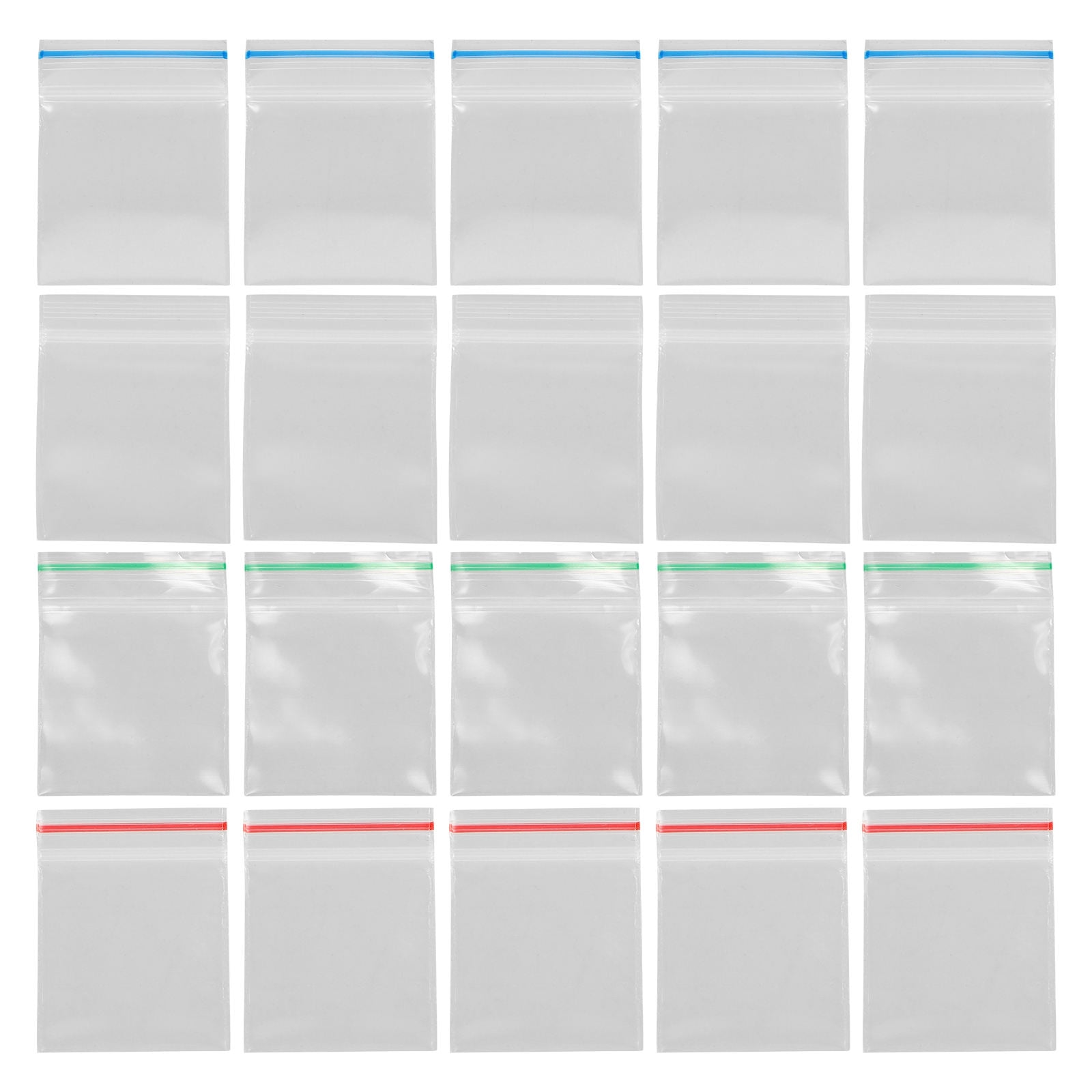GARVALON 40Pcs Clear Mini Pouches Blue Mini Plastic Bags for Small ...