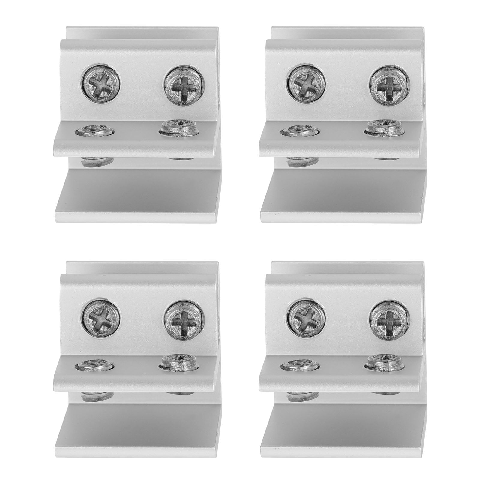 GARVALON 4Pcs Metal Clamps for Glass Shelf Secure Installation in ...