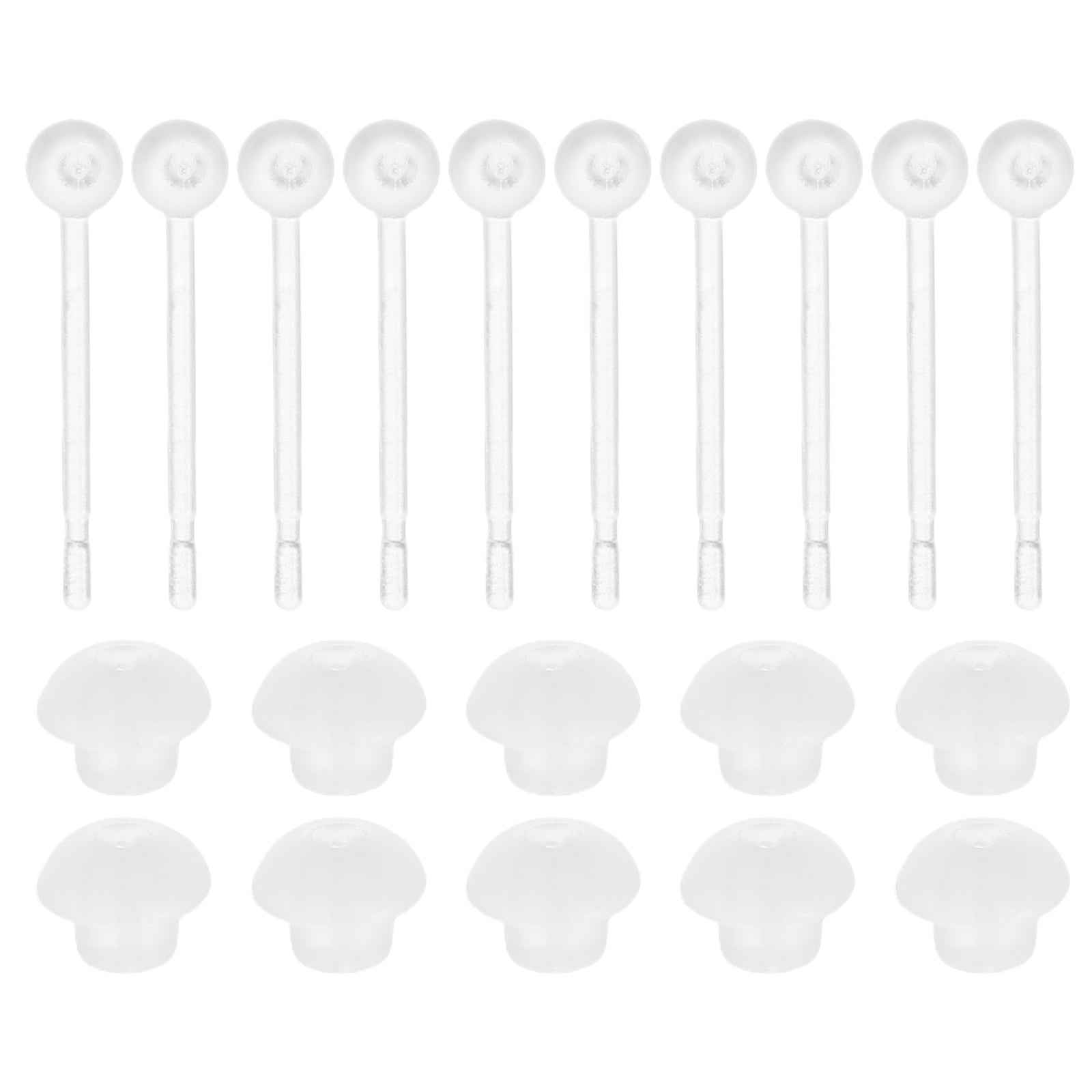 GARVALON 5 Pairs Invisible Earrings for Sensitive Ears with Ear ...