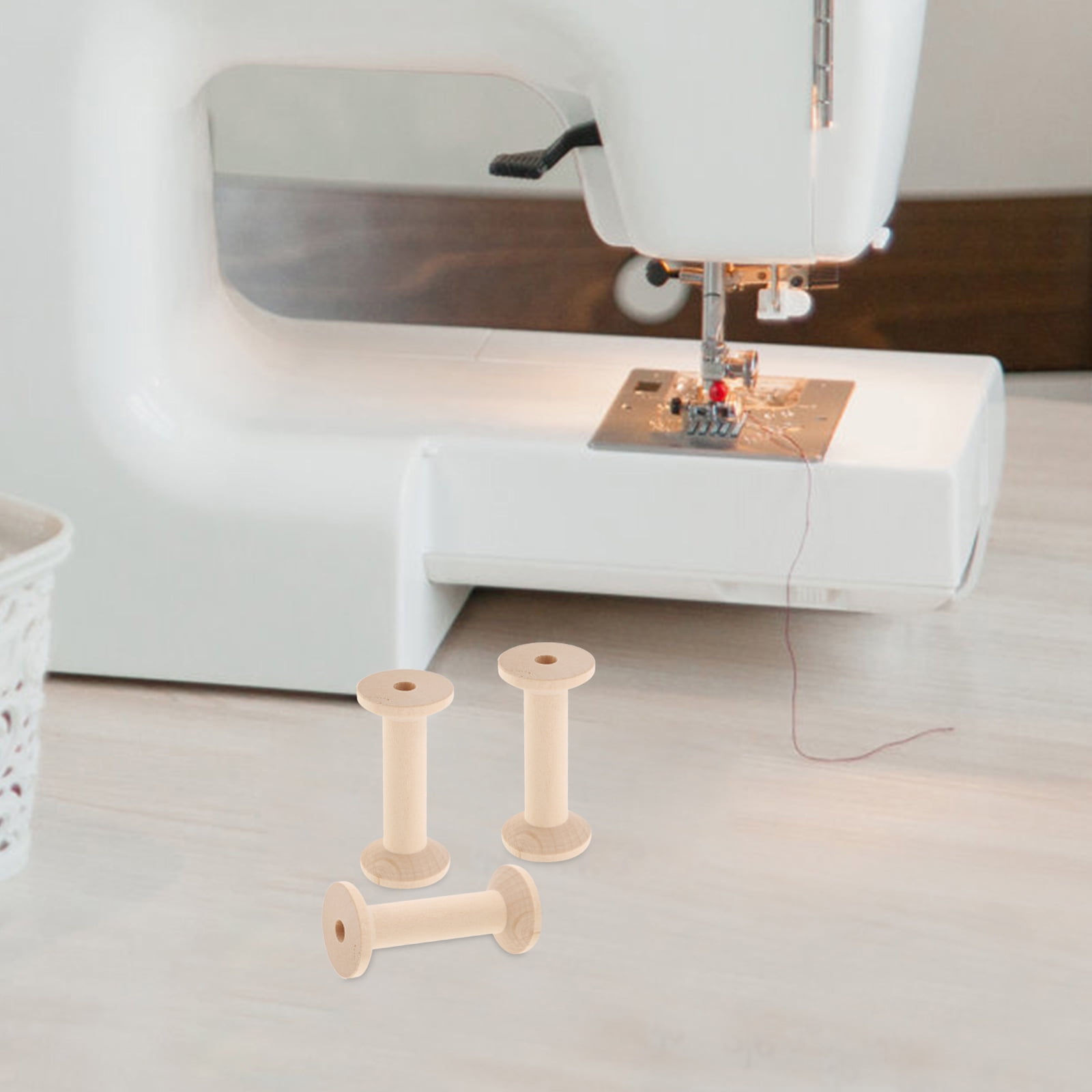 GARVALON 6Pcs Large Wood Spools for Weaving Wooden Spools of Thread ...