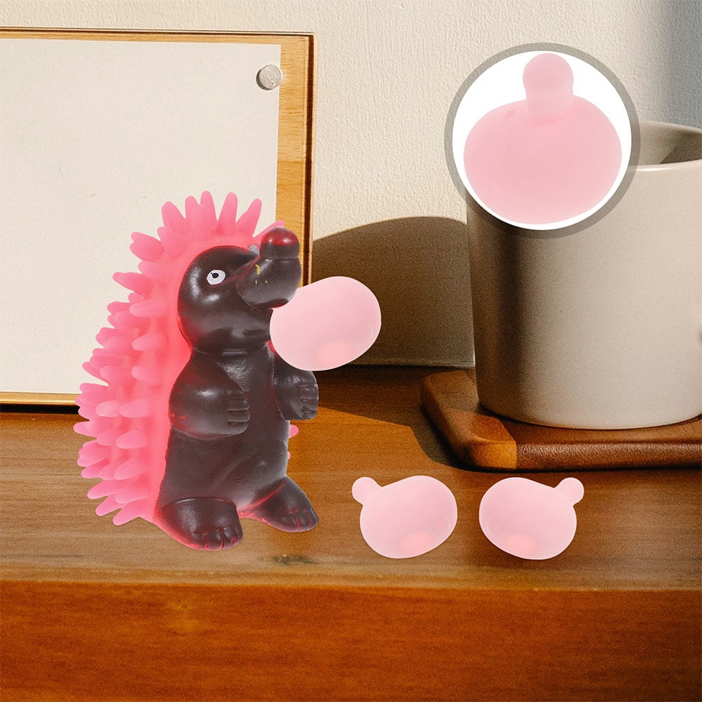 GARVALON 6Pcs Pink Oval Shaped Squeeze Balls DIY Squeeze Toy Bubble ...