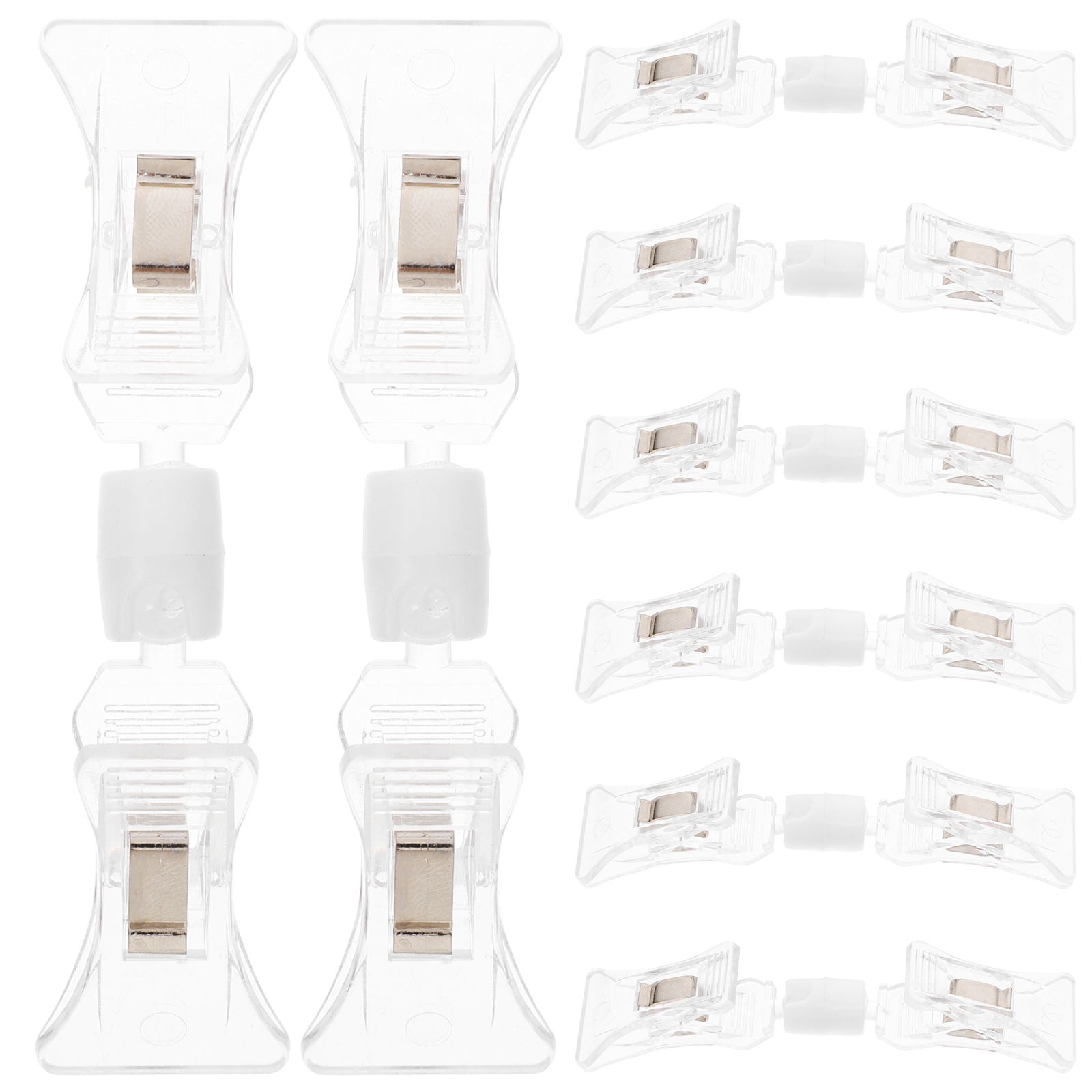 GARVALON 8Pcs Clear Plastic Sign Clips Holder for Retail Environments ...