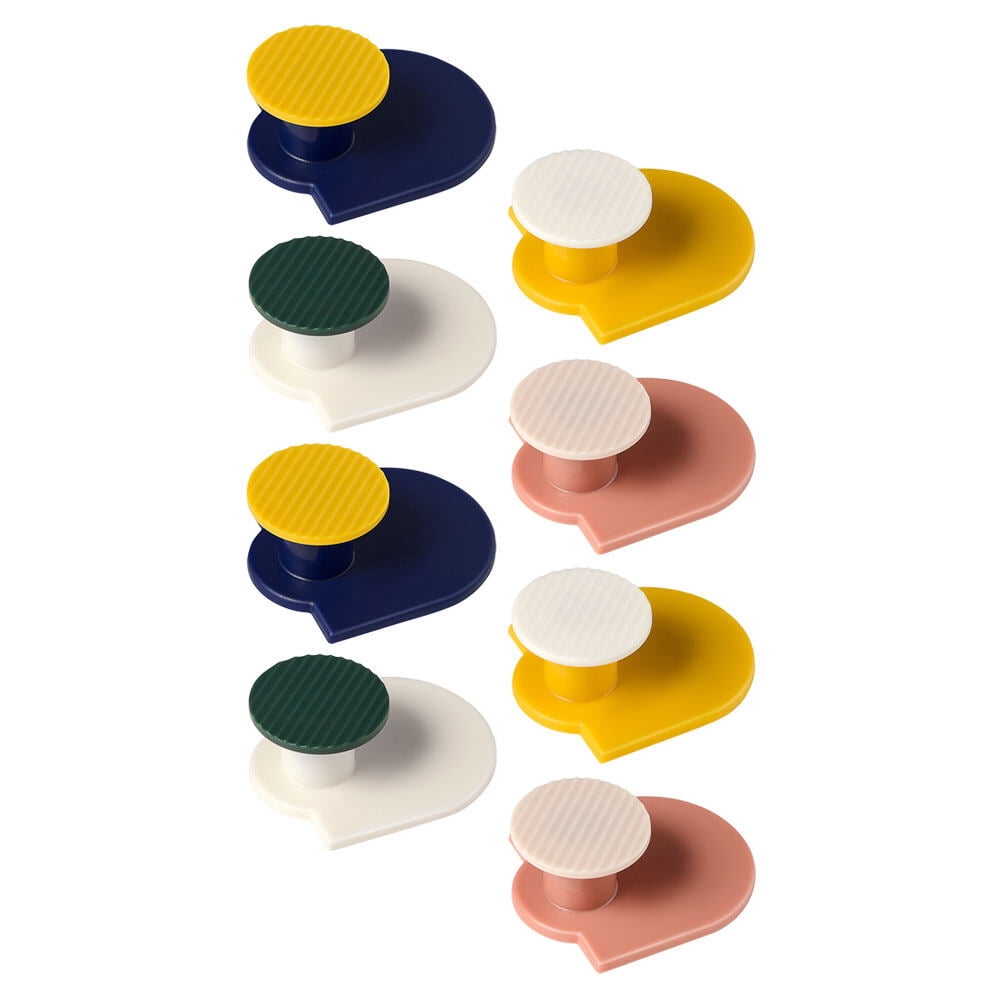 GARVALON 8Pcs Storage Hooks Simple Shape Adhesive for Bathroom and ...