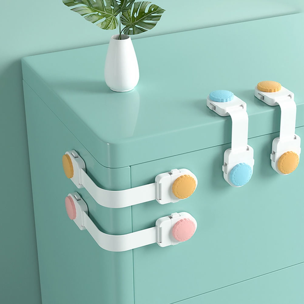 GARVALON Baby Proof Cabinet Locks 3Pcs Safety Lock with Rectangular ...