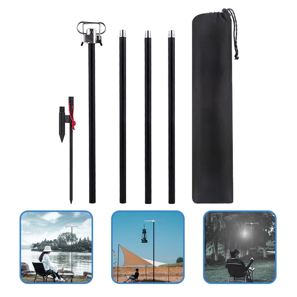GARVALON Campers 1 Set Portable Lantern Hanger Black Iron Lantern Stand ...