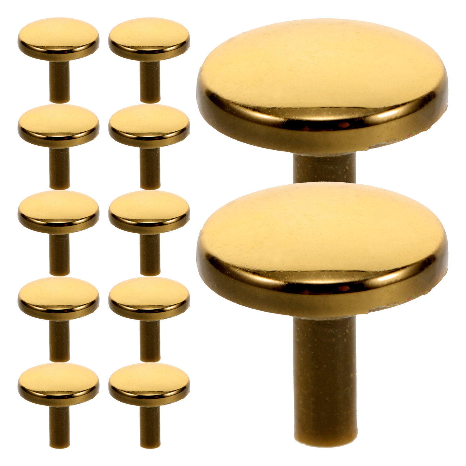 GARVALON Clock Parts Quartz Clock Style Golden Round Caps 200Pack For ...