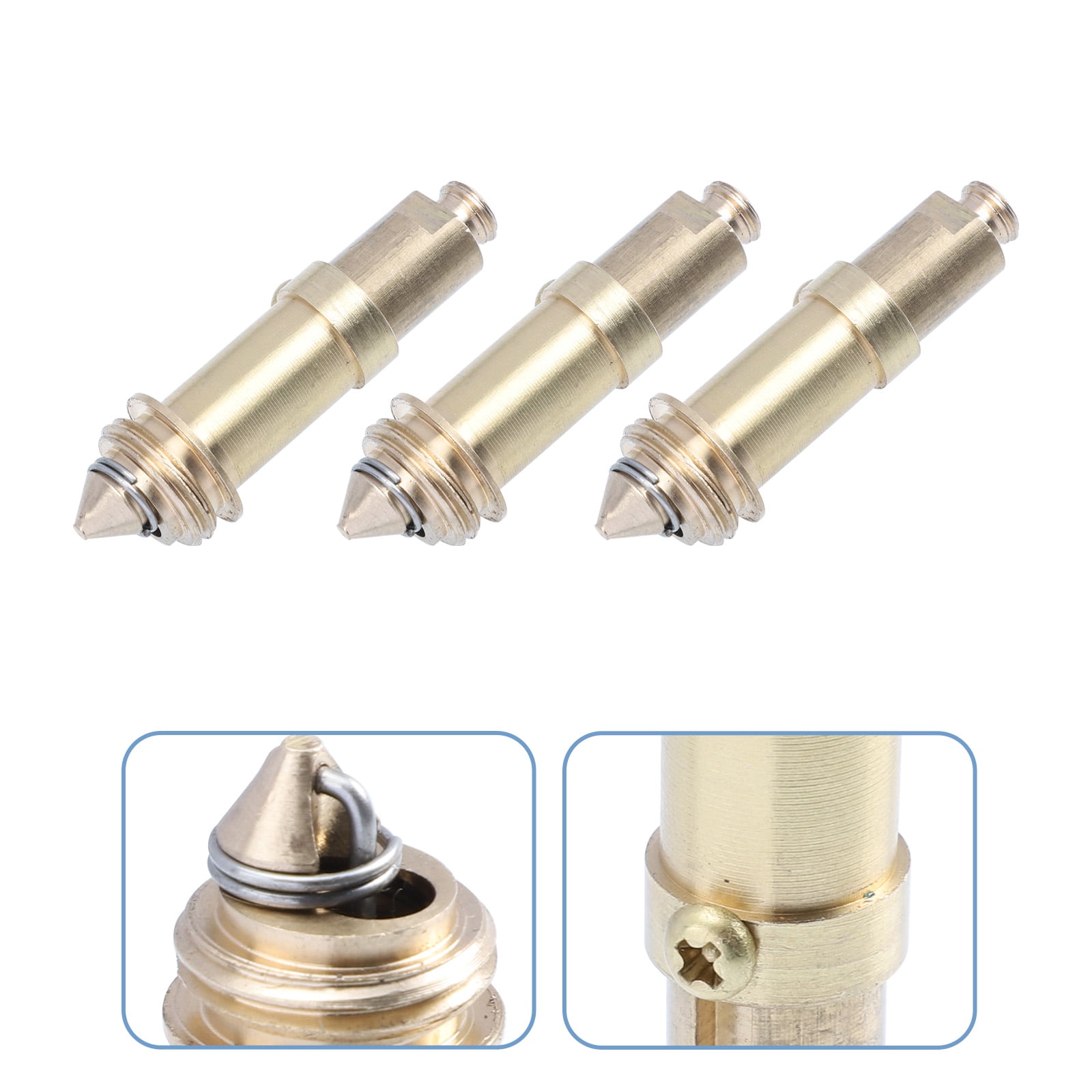 GARVALON Golden 3Pcs Clicker Bathtub Drain Plug With Screw Thread Push ...